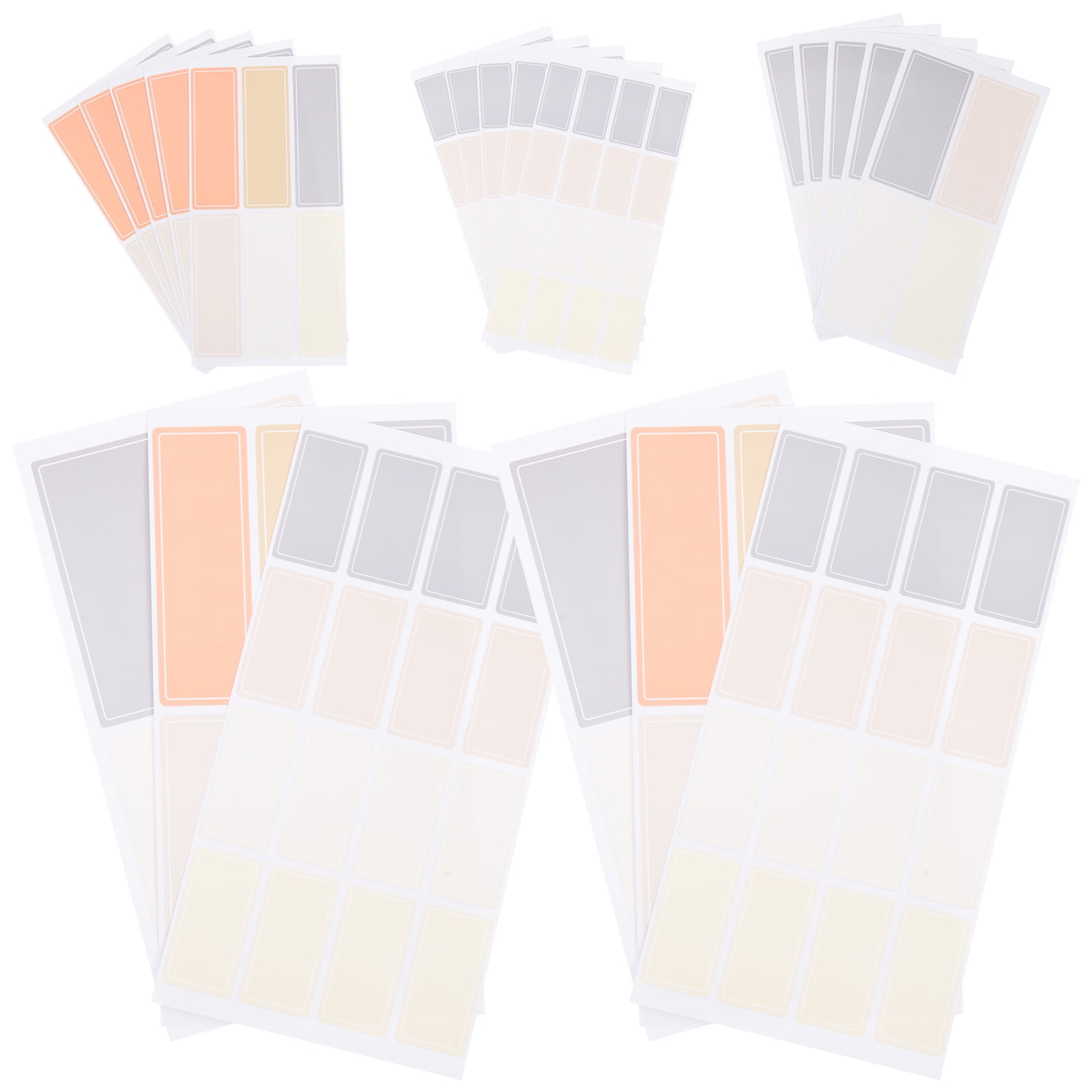 130pcs Name Tags Stickers Colorful Border Name Tags Labels Handwriting ...