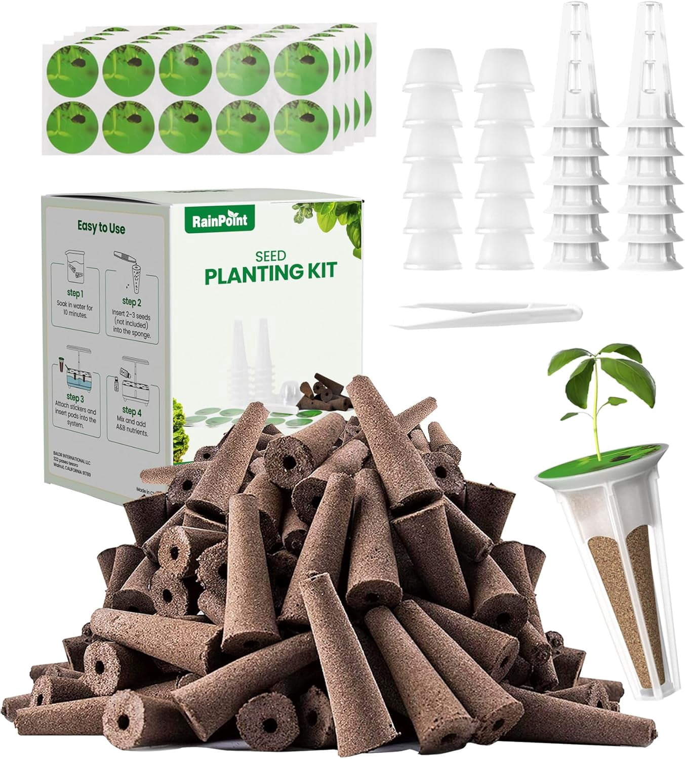 130pcs Seed Pod Kit, Complete Hydroponics Supplies for All Brands, Grow ...