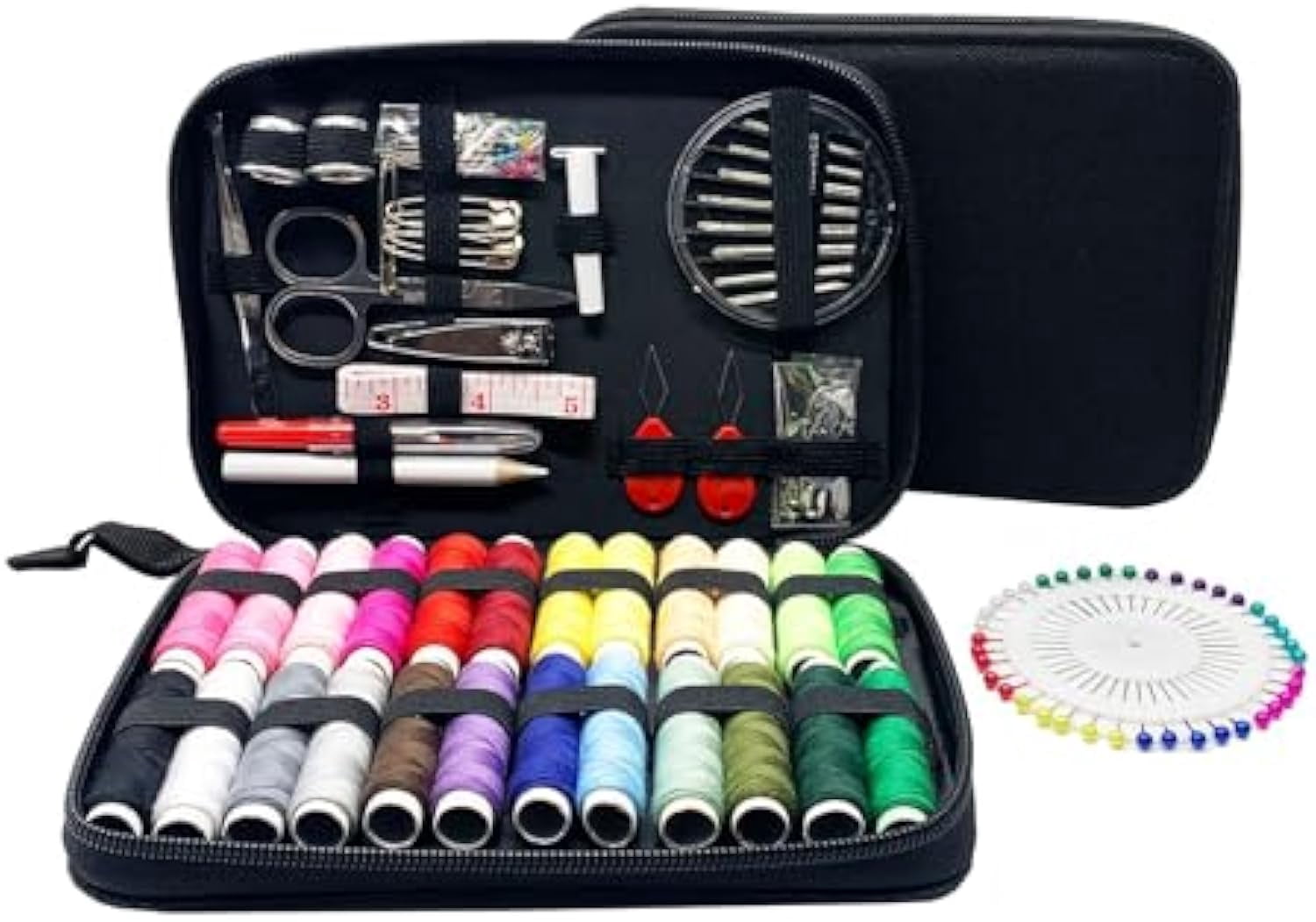 130pcs Sewing Kit with Case Portable Sewing Supplies for Home Traveler ...
