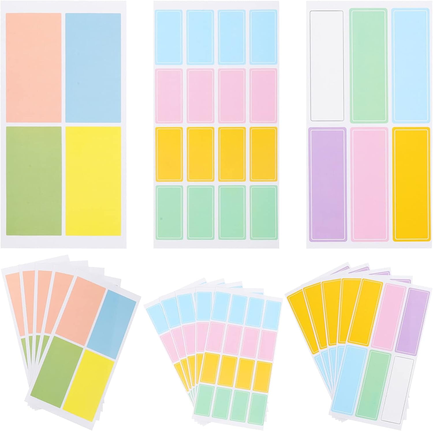 130pcs Sticky Notes Sticker Labels Name Tags Decal Color Stickers Name ...
