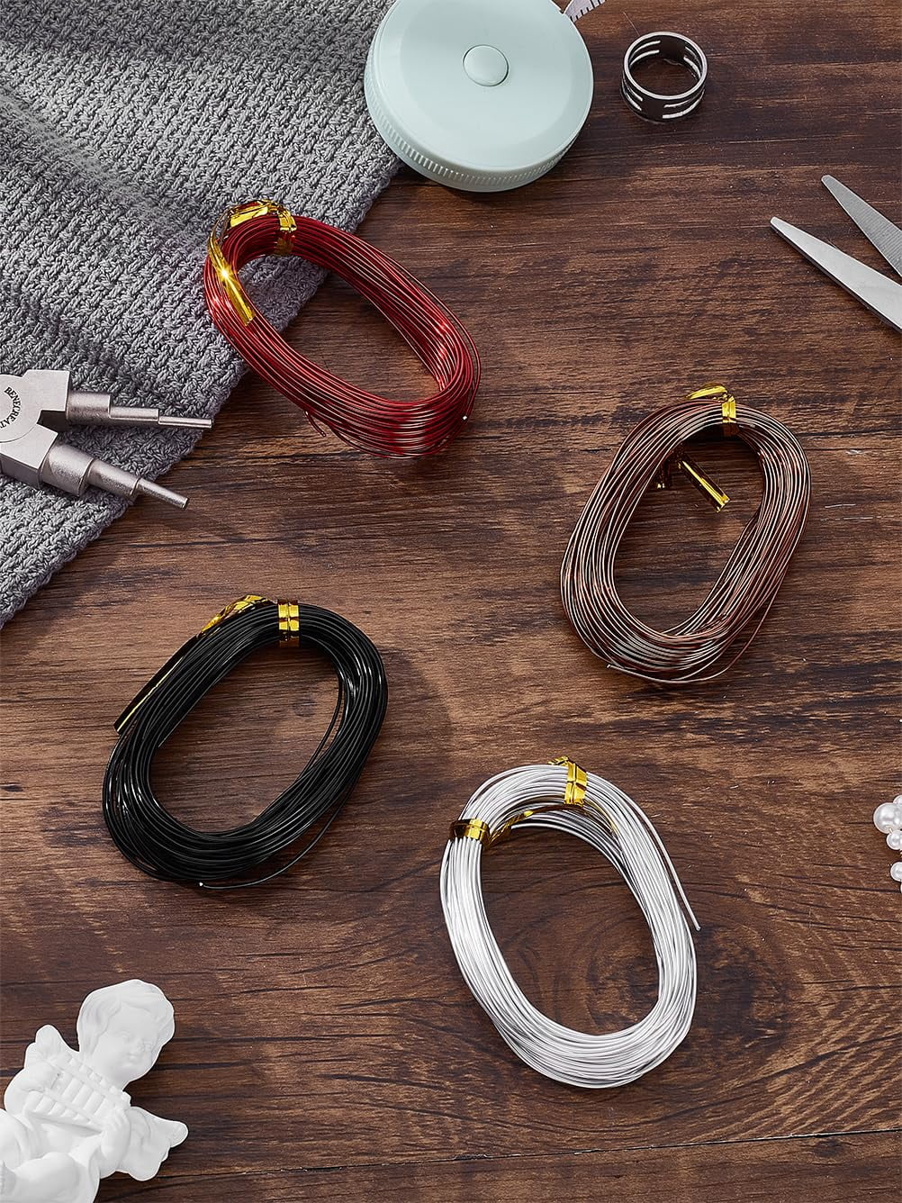 131.2 Feet 20 Gauge Anodized Aluminum Wire Bendable Metal Craft Wire ...