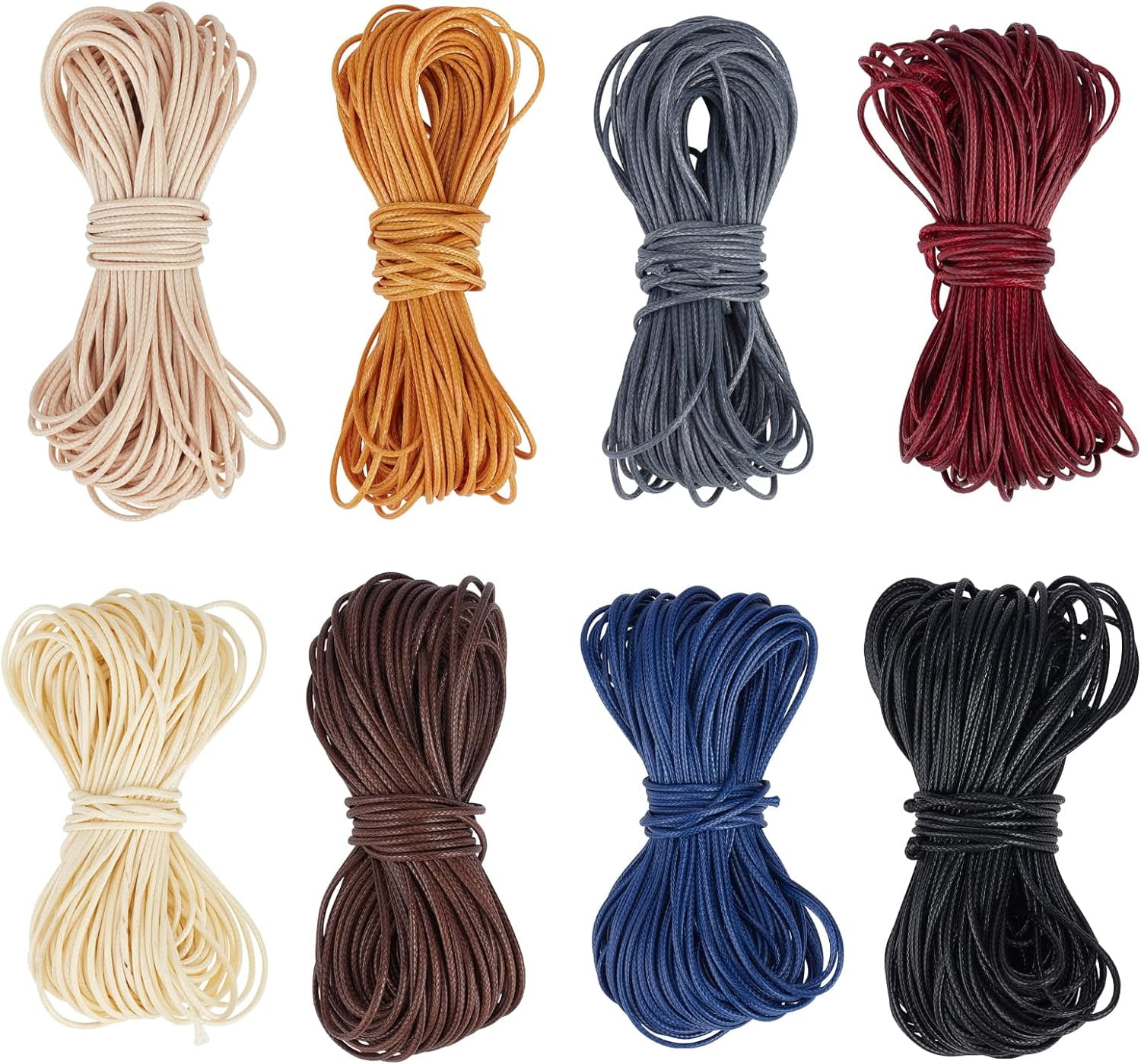 131.2 Yard Waxed Polyester Cord 1mm Waxed Cord 8 Colors Wax Coated ...