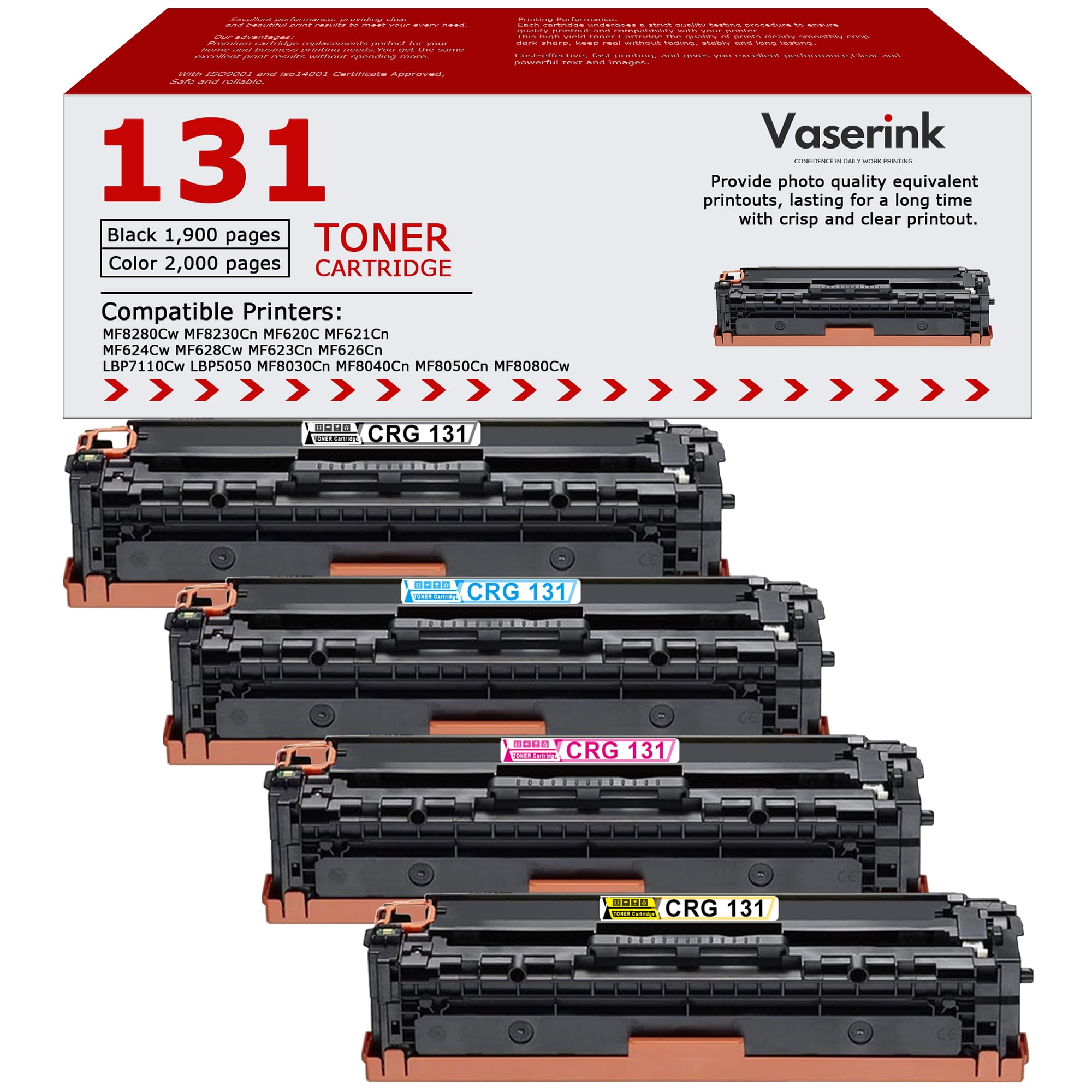 Canon 131 Toner Cartridges 4-Pack - For Color imageCLASS Series ...