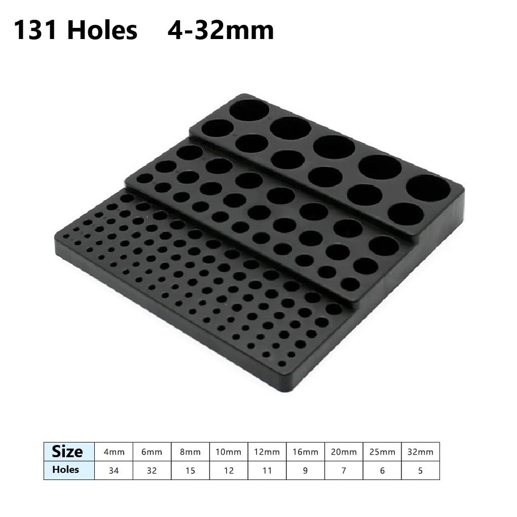131 Holes 4-32mm Cnc Milling Cutter Tool Holder Storage Box Rack Case ...