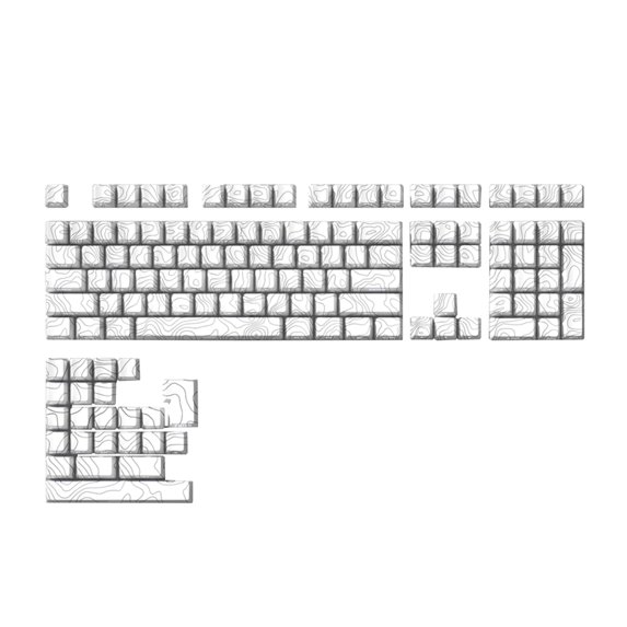 131 Keys PBT Keycaps Set Thermally Sublimated Side Engraved Transparent ...