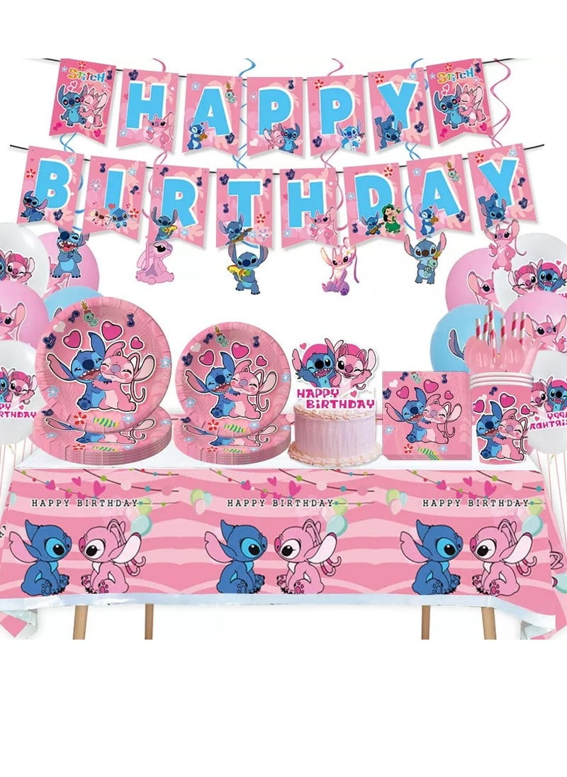 131 PCS Stitch Party Decorations for 10 Guests, Stitch Birthday Party ...