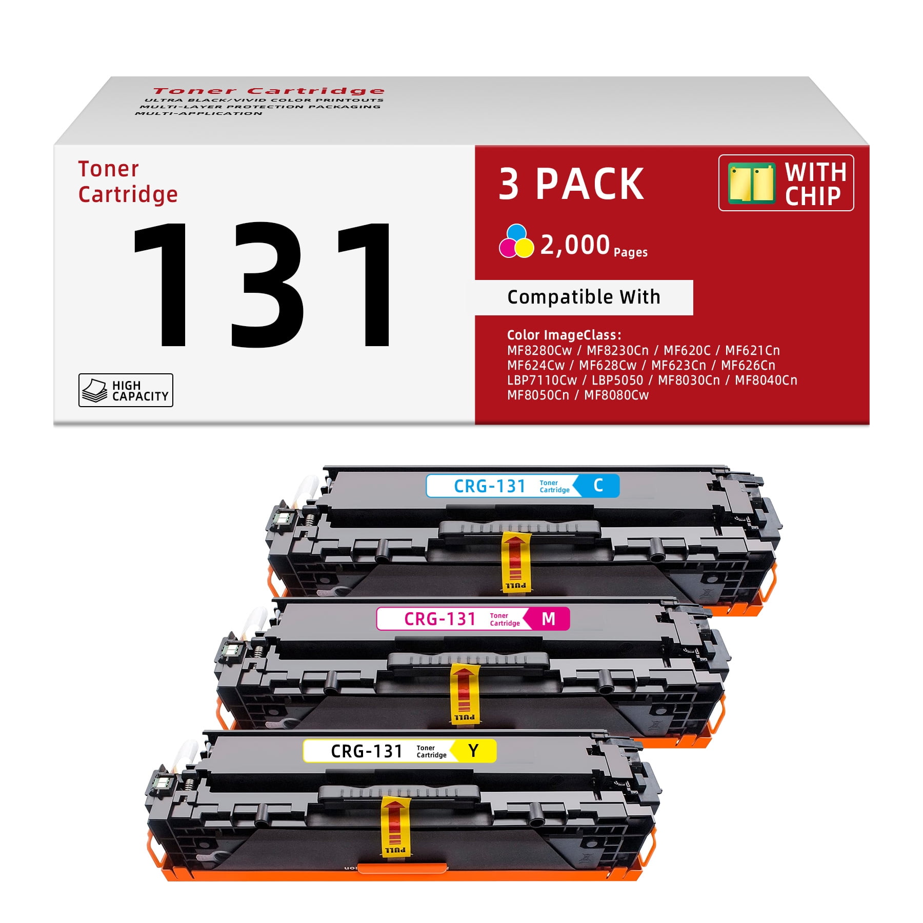 131 Toner Cartridge Compatible Replacement for Canon 131 131H CRG131 CRG-131 for Canon ...