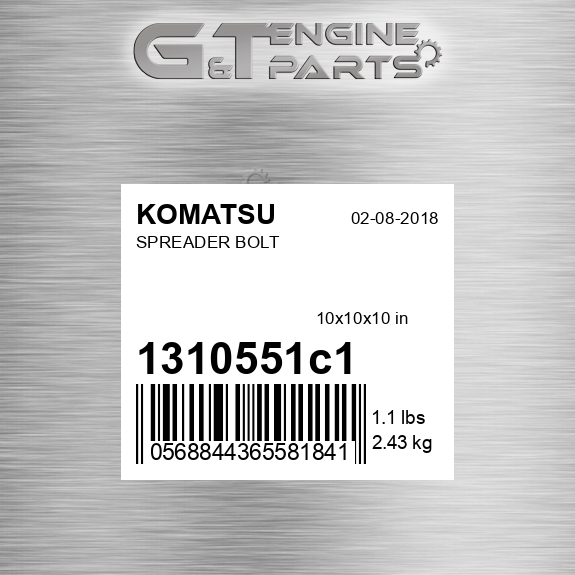 1310551C1 SPREADER BOLT fits KOMATSU (New OEM) - Walmart.com