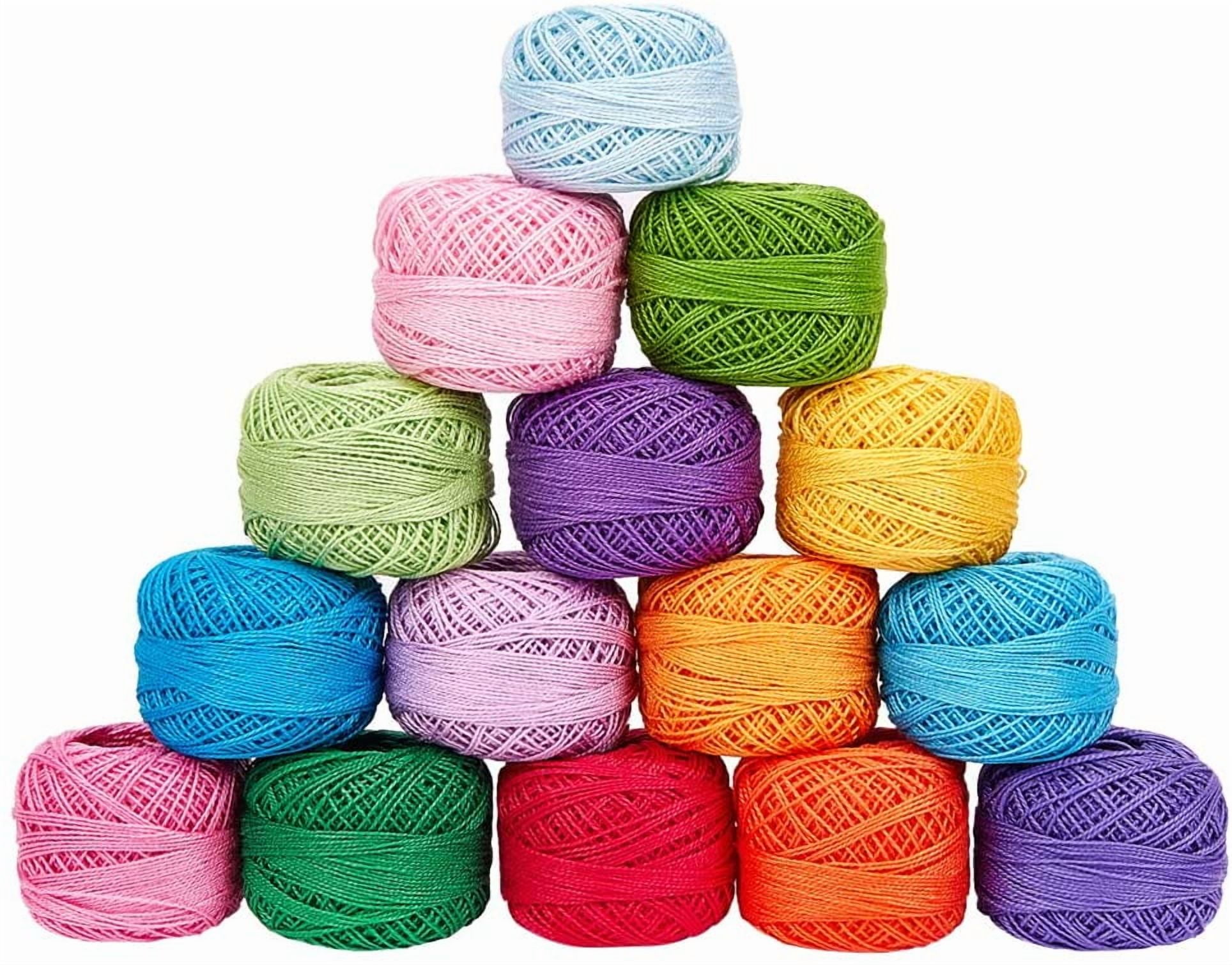 1312Y Perle Cotton Thread 15 Colors Cotton Yarn Threads Balls ...