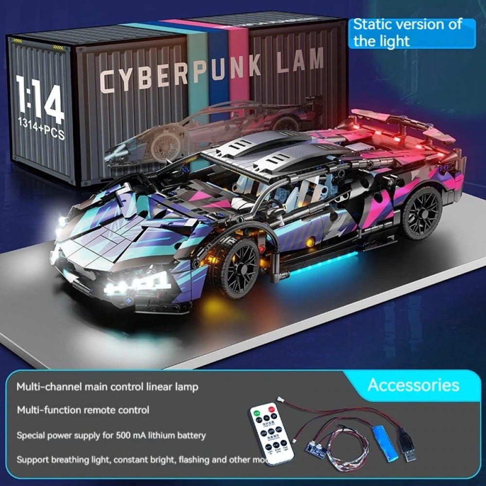 1314Pcs Technical Racing Sport Car 67128 Model Building Blocks ...