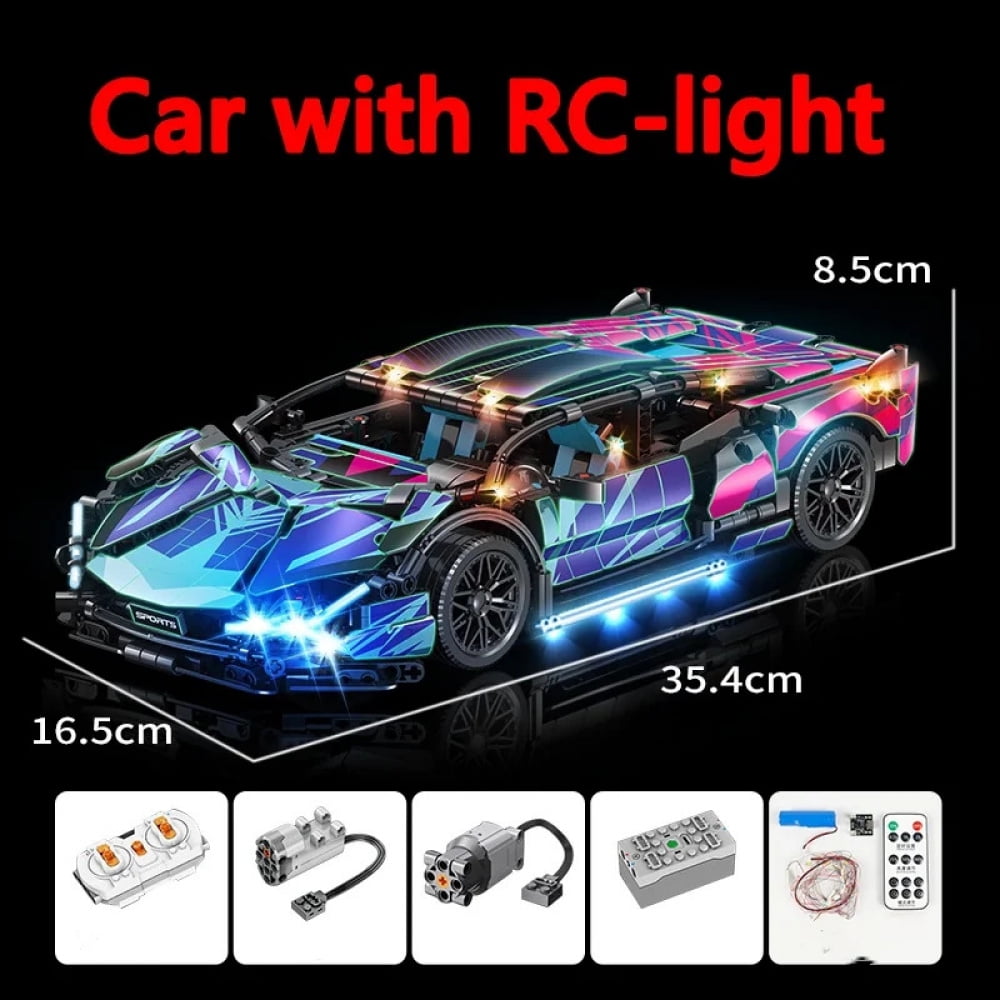 1314Pcs Technical Racing Sport Car 67128 Model Building Blocks ...