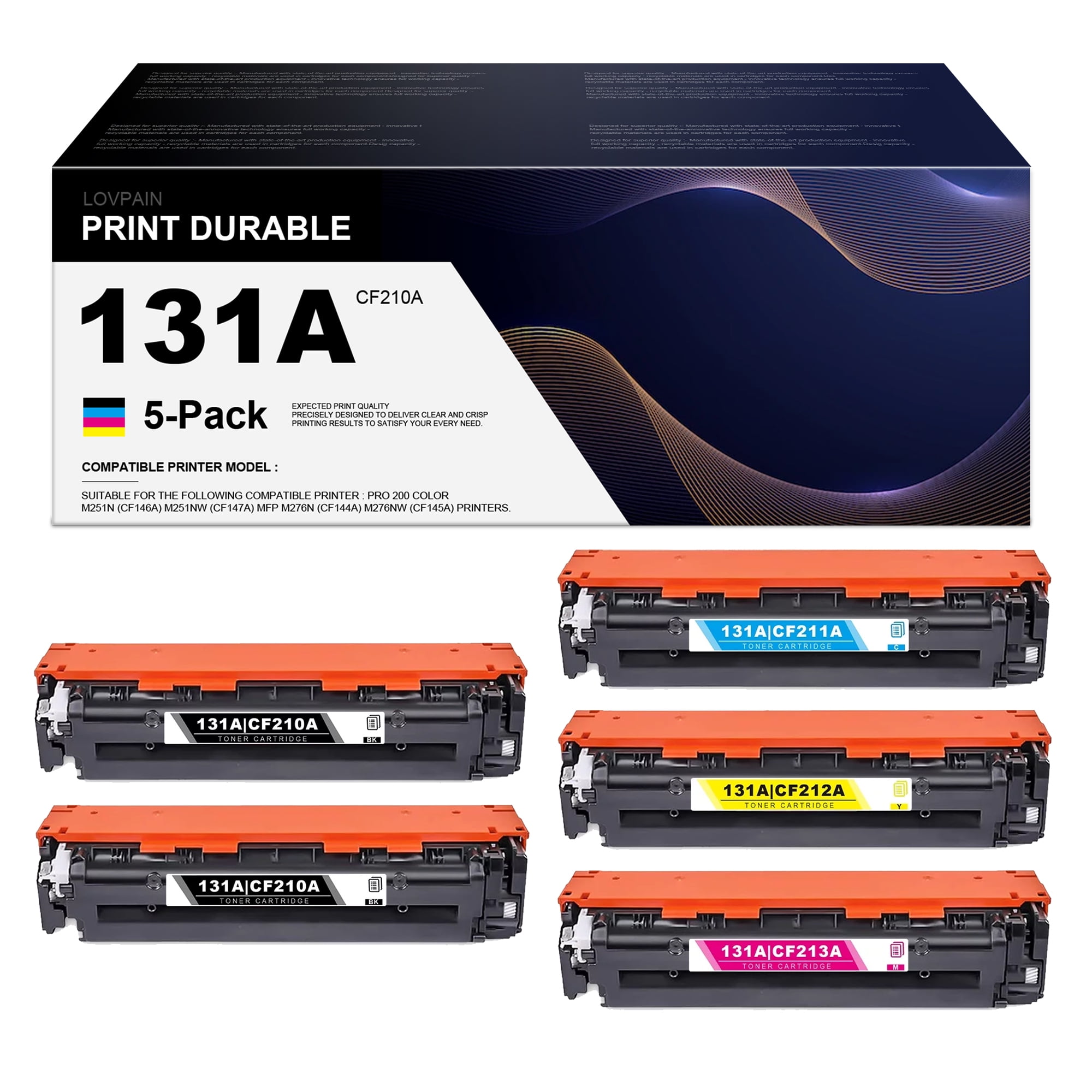 131A|CF210A CF211A CF212A CF213A Toner Cartridge Replacement for HP Pro ...