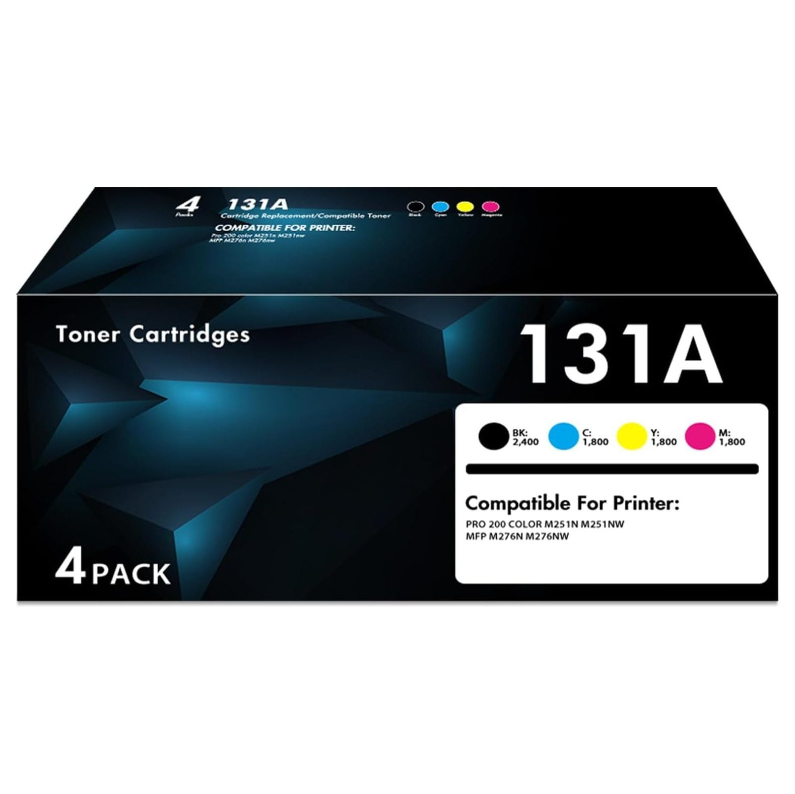 131A Toner Cartridge 4 Pack Set Replacement Compatible for CF210A ...