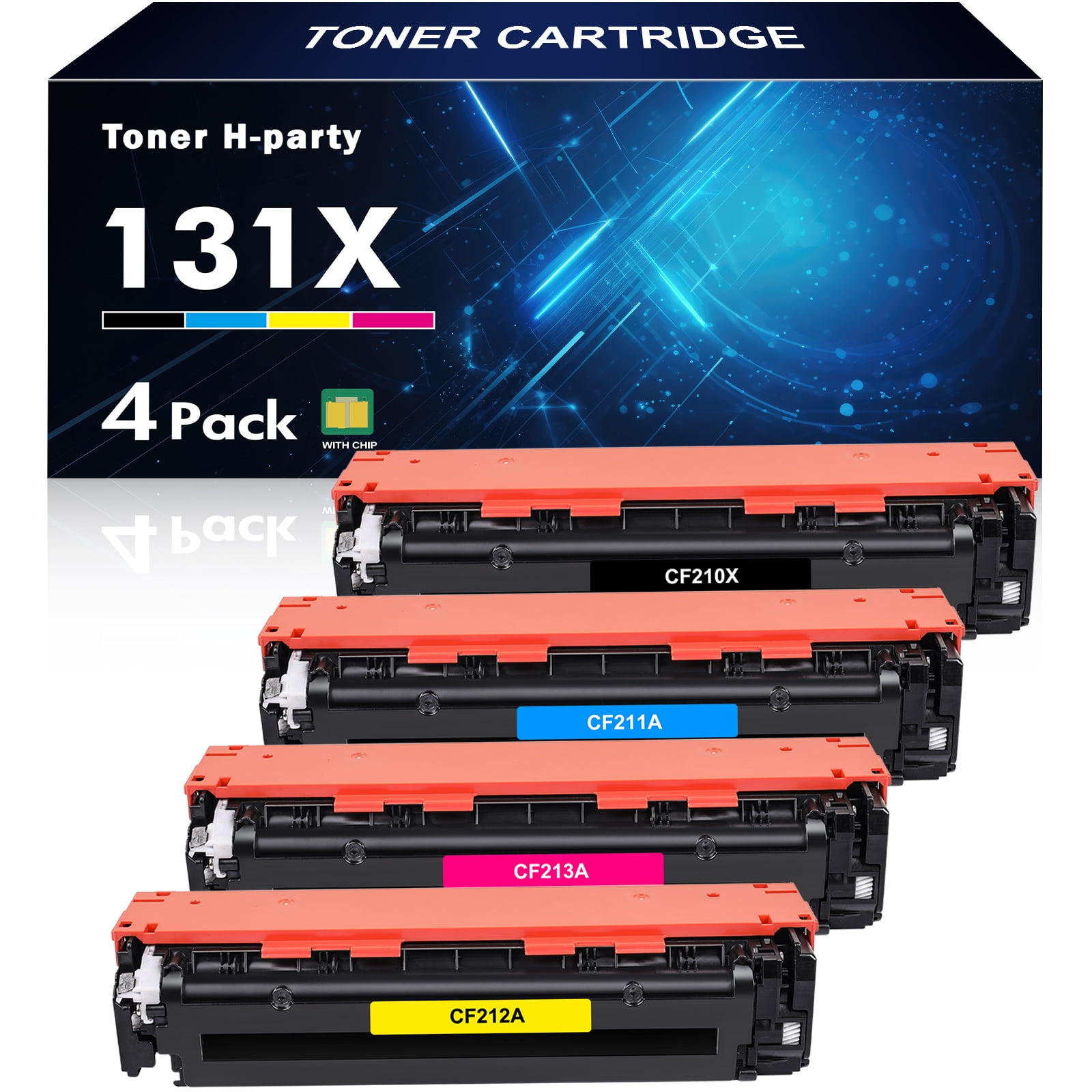131X 131A Toner Cartridge 4-Pack Compatible for HP CF210X 131X 131A ...