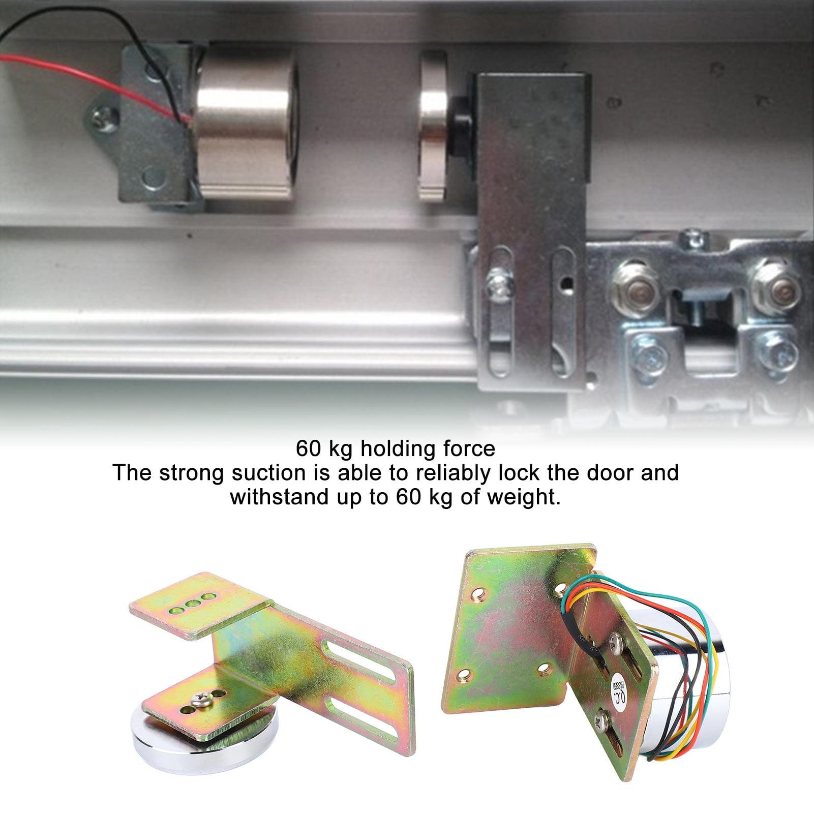 132.3lb Electric Magnetic Lock, 12V DC Power, Strong Suction For ...