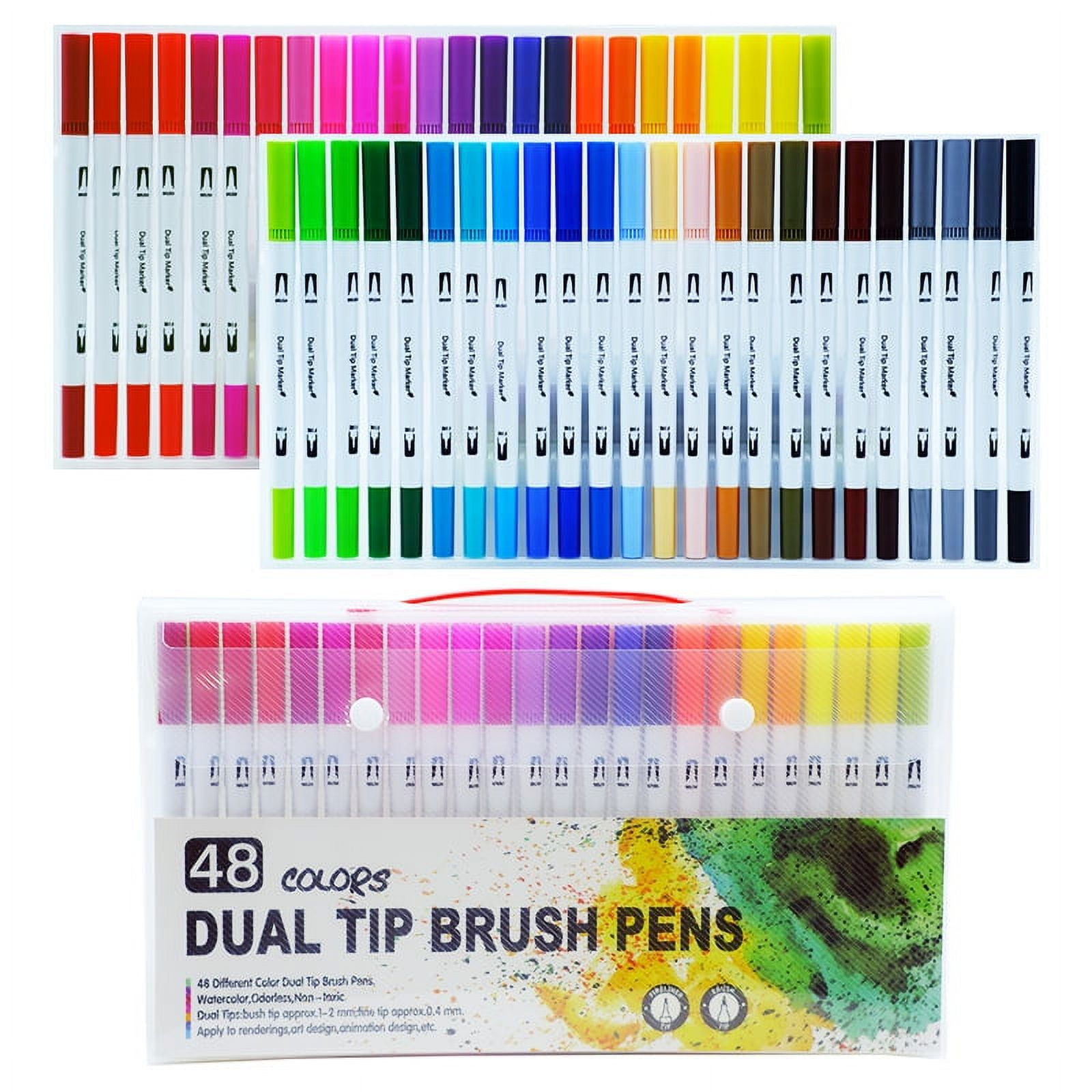 132 Colors Watercolor Pens, Brush Markers with Fine Brush Tip for ...