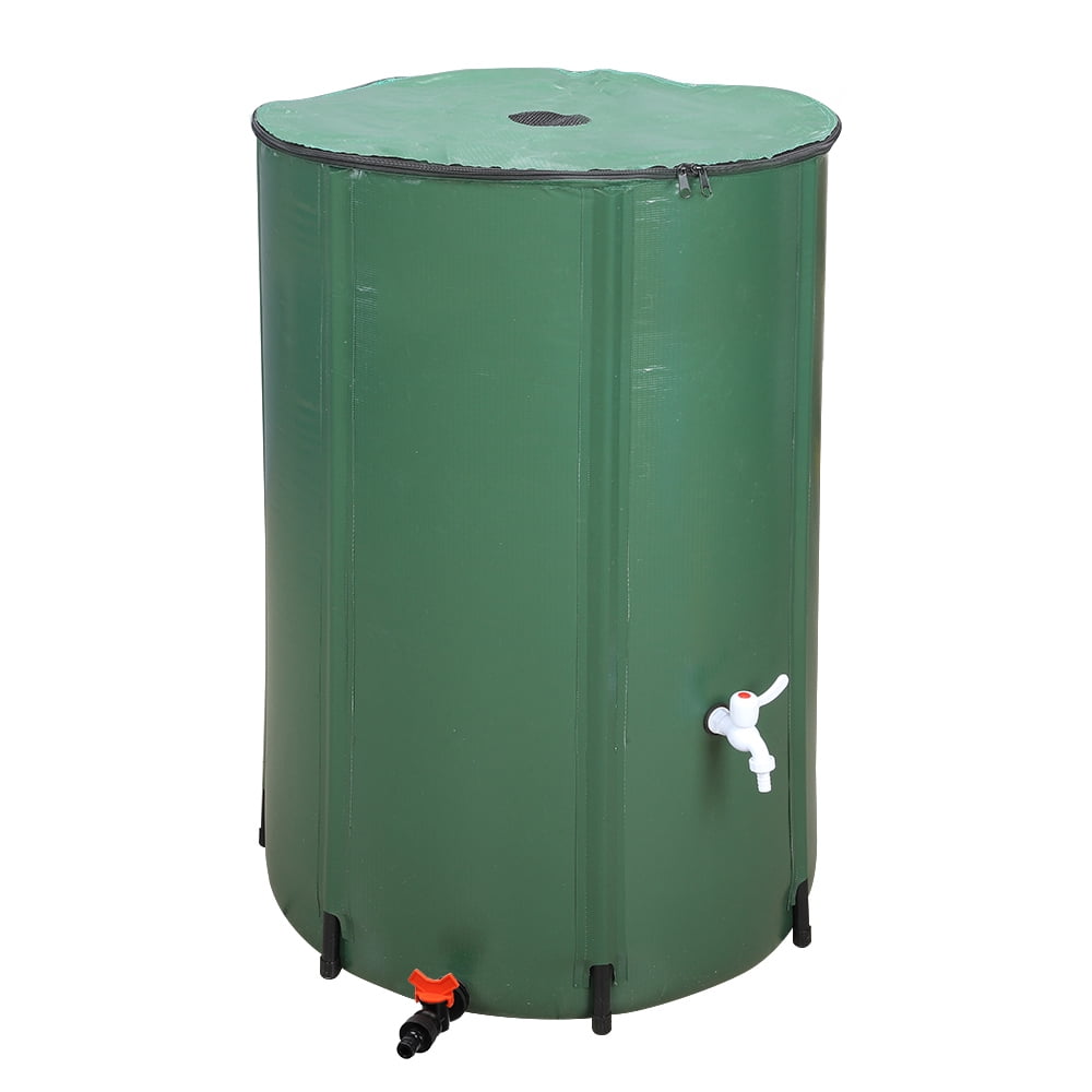 132 Gallon Folding Rain Barrel Water Collector - Eco-Friendly Green ...