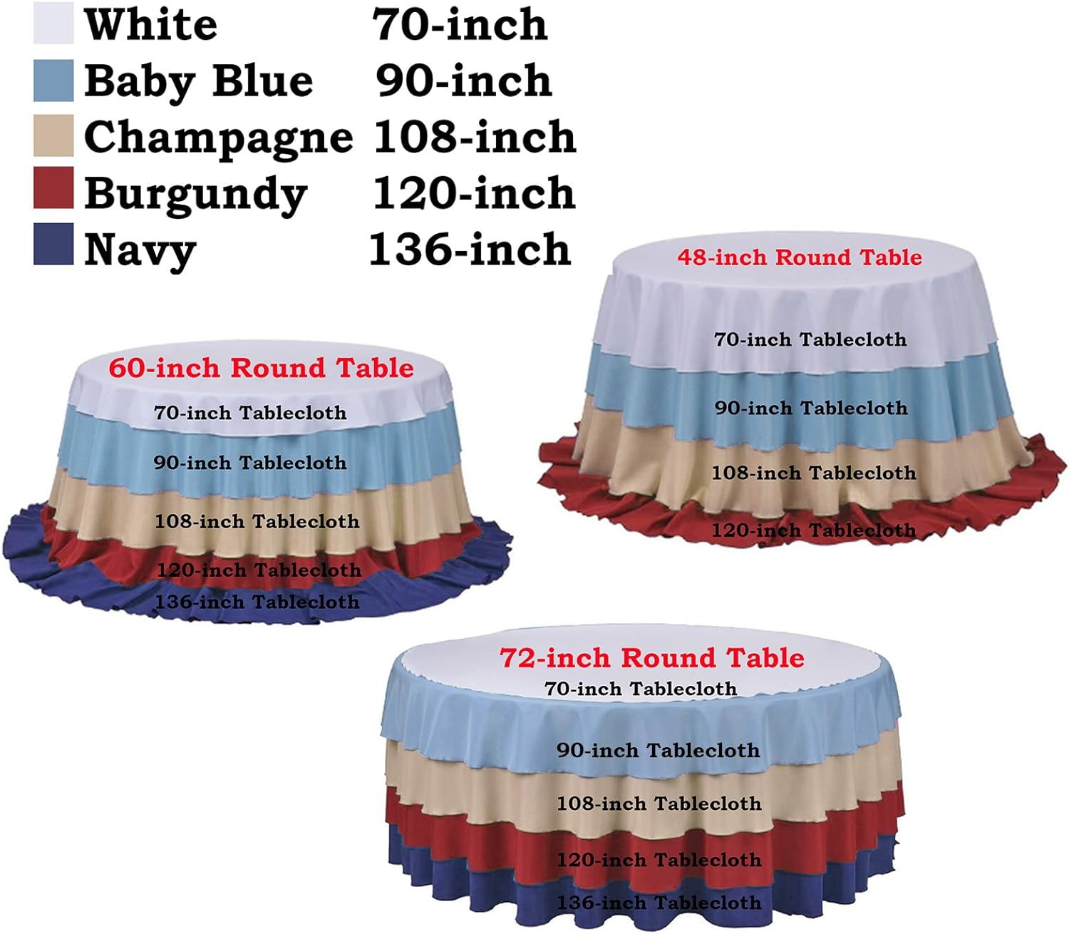 132 Inch Burgundy Round Tablecloth - Linens Polyester Table Cloth ...