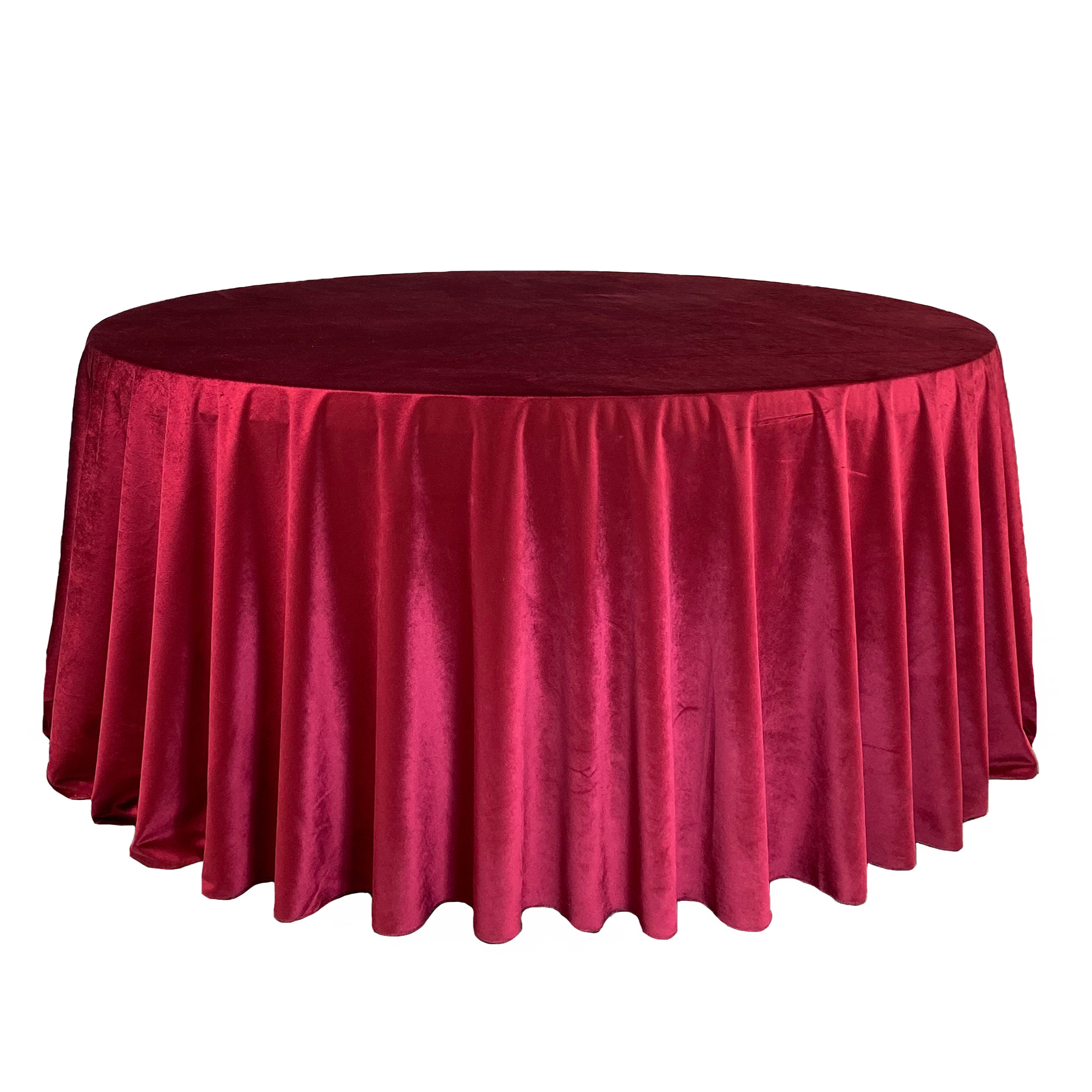 132 Inch Round Royal Velvet Tablecloth Burgundy - Walmart.com