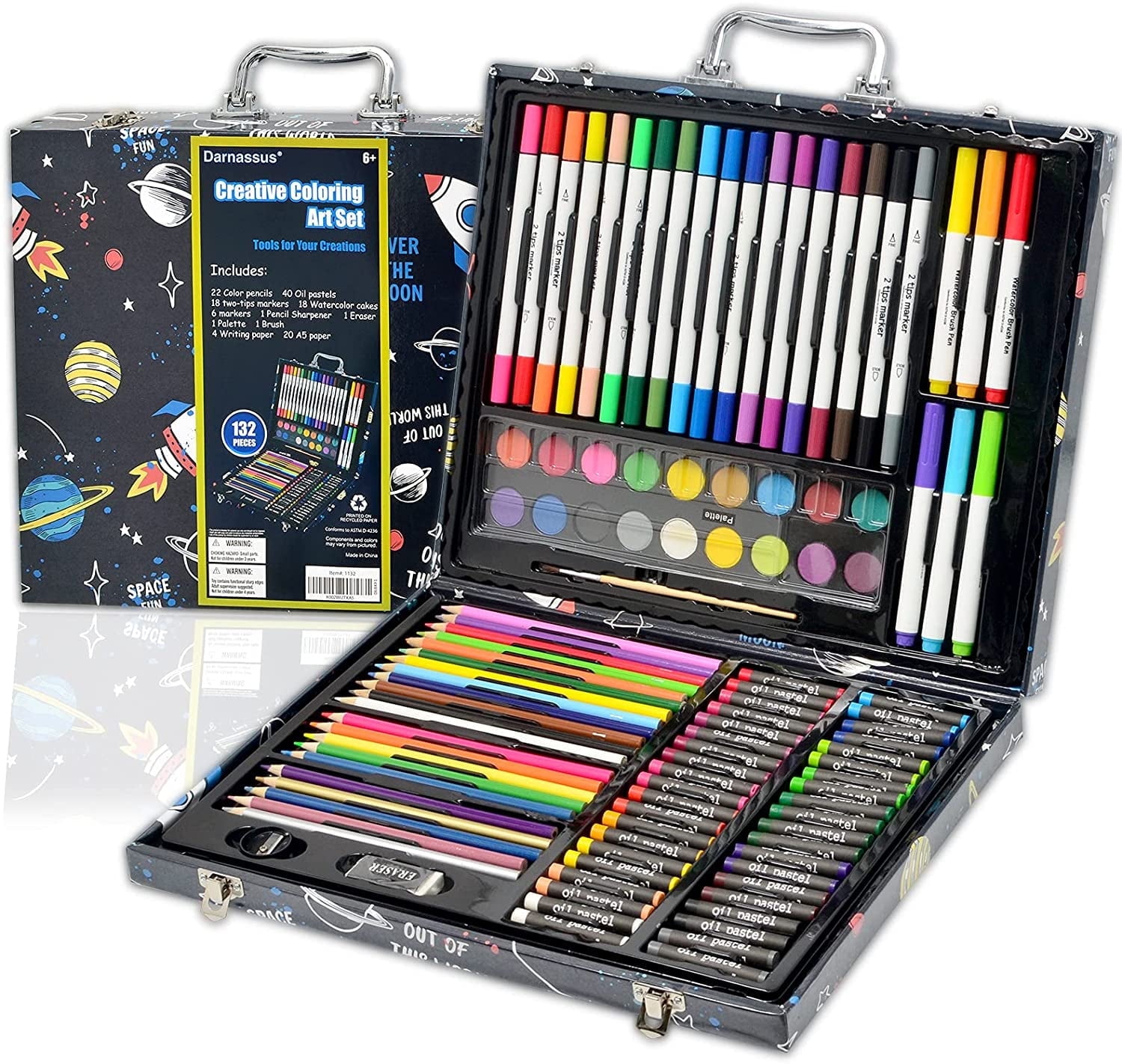 132-Piece Art Set, Inspiration Art Case Coloring Set, Deluxe ...
