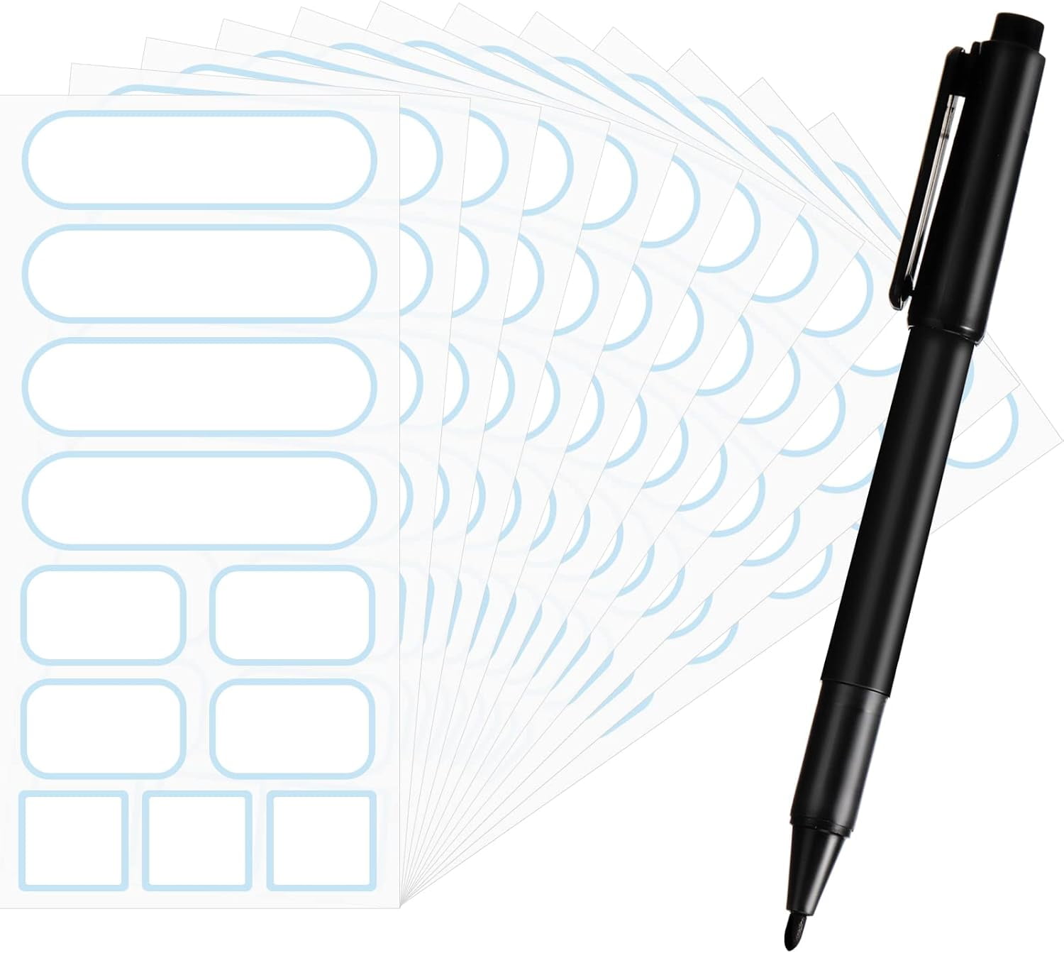 132 Pieces Removable Food Labels Stickers Waterproof Kitchen Labels for ...