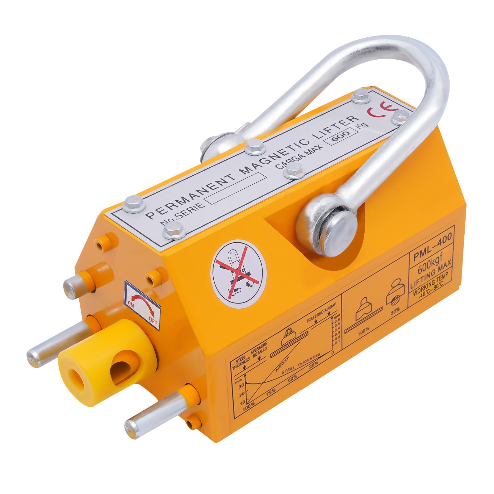 1320 lbs Lifting Capacity Magnetic Lifter, Lifting Magnet with Release ...