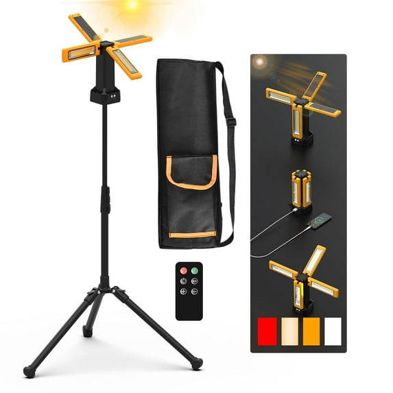 13200mAh Rechargeable Solar Work Light, IPX4 Waterproof with Folding ...