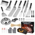 132PCS Teppanyaki Griddle Accessories Kit for Outdoor BBQ and Camping ...
