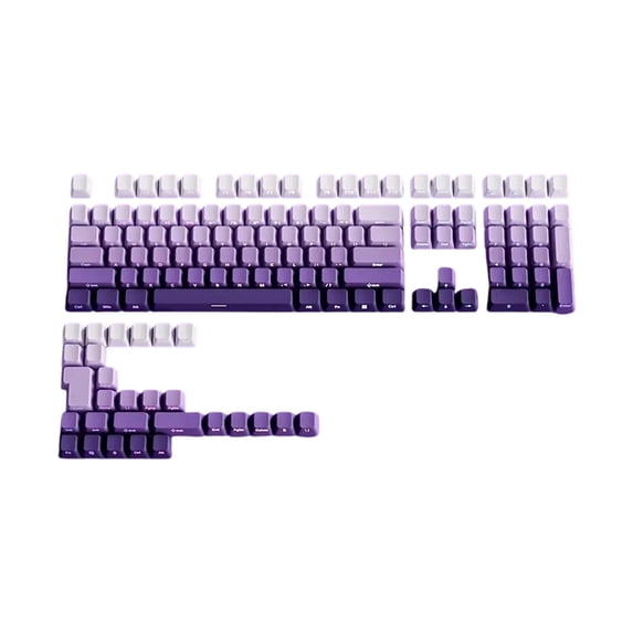 133 Keys Gradation Key Caps Set Engraved Side Keycaps Replacement for 6 ...