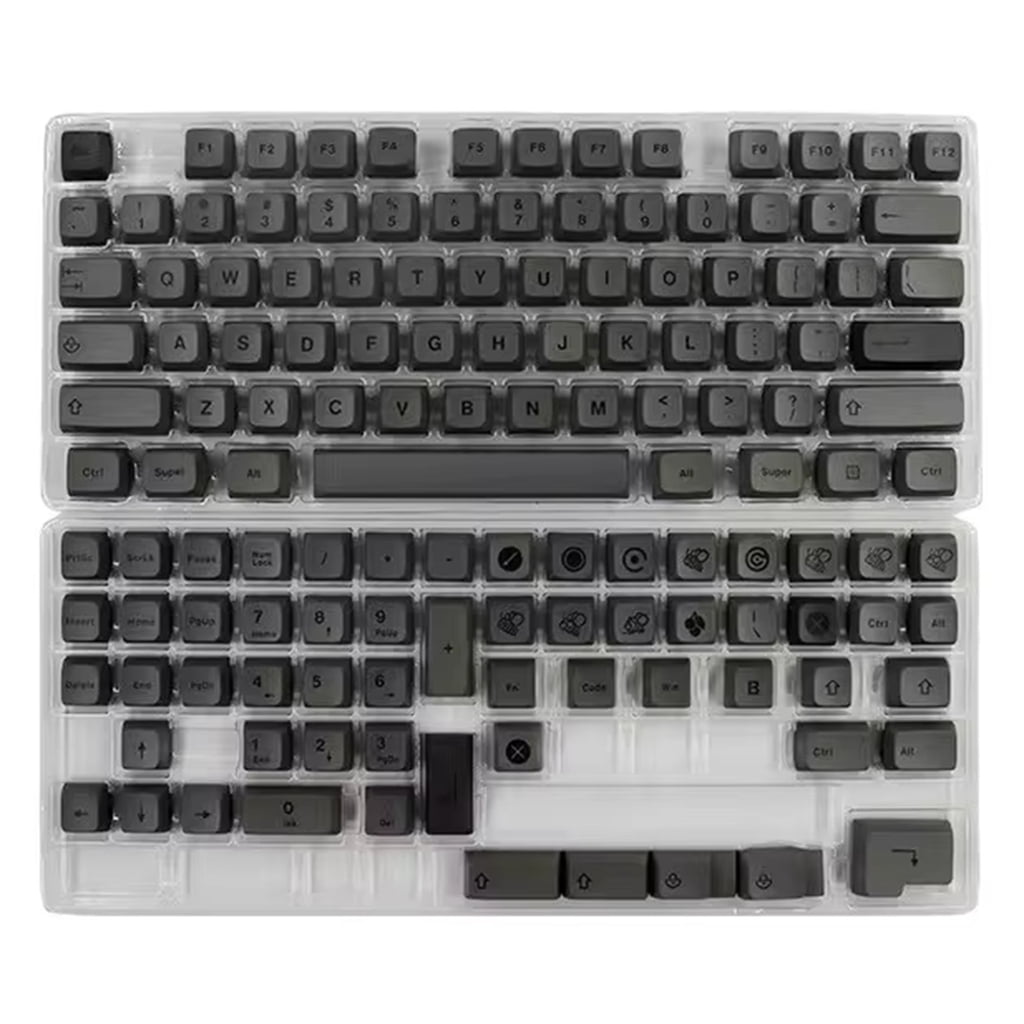 133 PBTs Keycap XDA Height Completes Set Of Gray Mists Dye Sublimation ...
