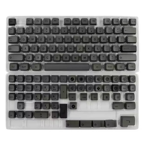133 PBTs Keycap XDA Height Completes Set Of Gray Mists Dye Sublimation ...