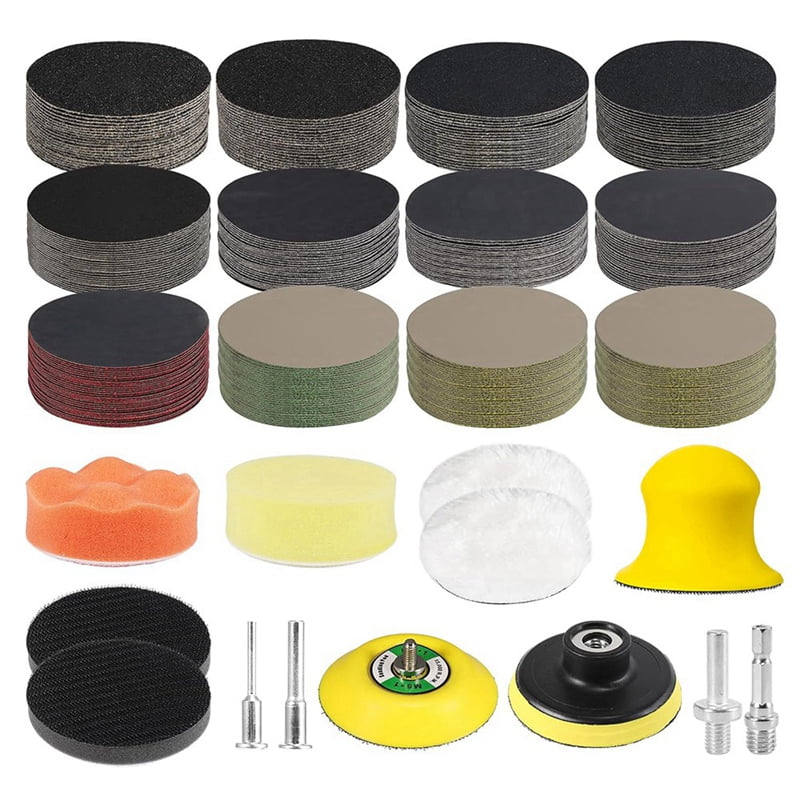 133 PCS Sanding Disc Drill Polishing Kit Sanding Attachment, 3 Inch Wet ...