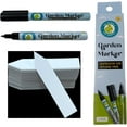 133 Supply -100 Pack 4" Plastic Plant Labels w/ 2 Pack Garden Marker ...