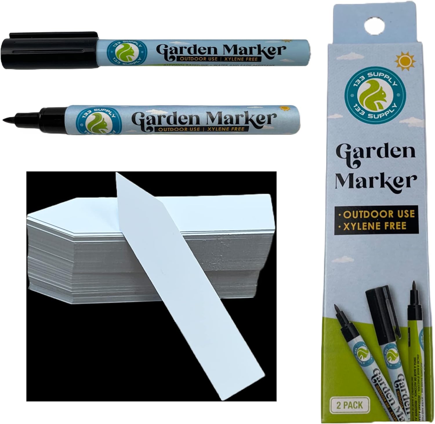 100 Plastic Plant Labels 10x2cm, Waterproof Garden Signs, Plastic ...
