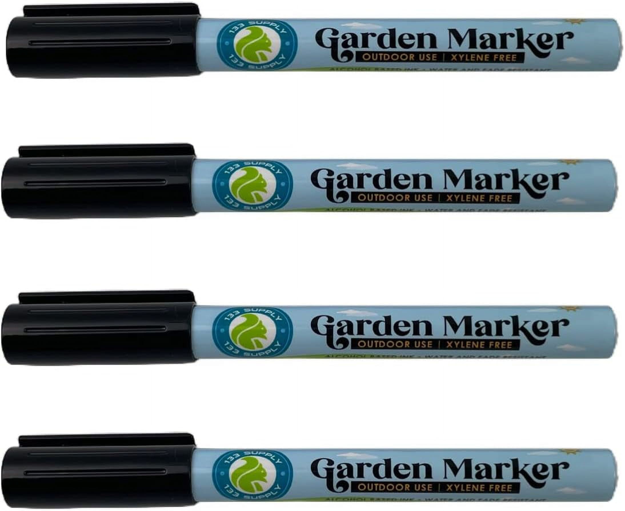 133 Supply - 4 Pack Garden Marker Pen Permanent Markers for Plants ...