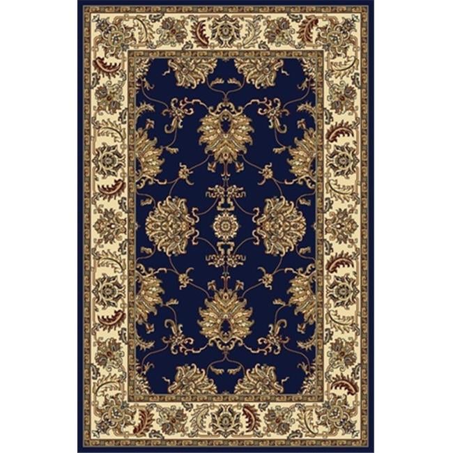 1330-1244-NAVY Noble Rectangular Navy Blue Traditional Italy Area Rug ...