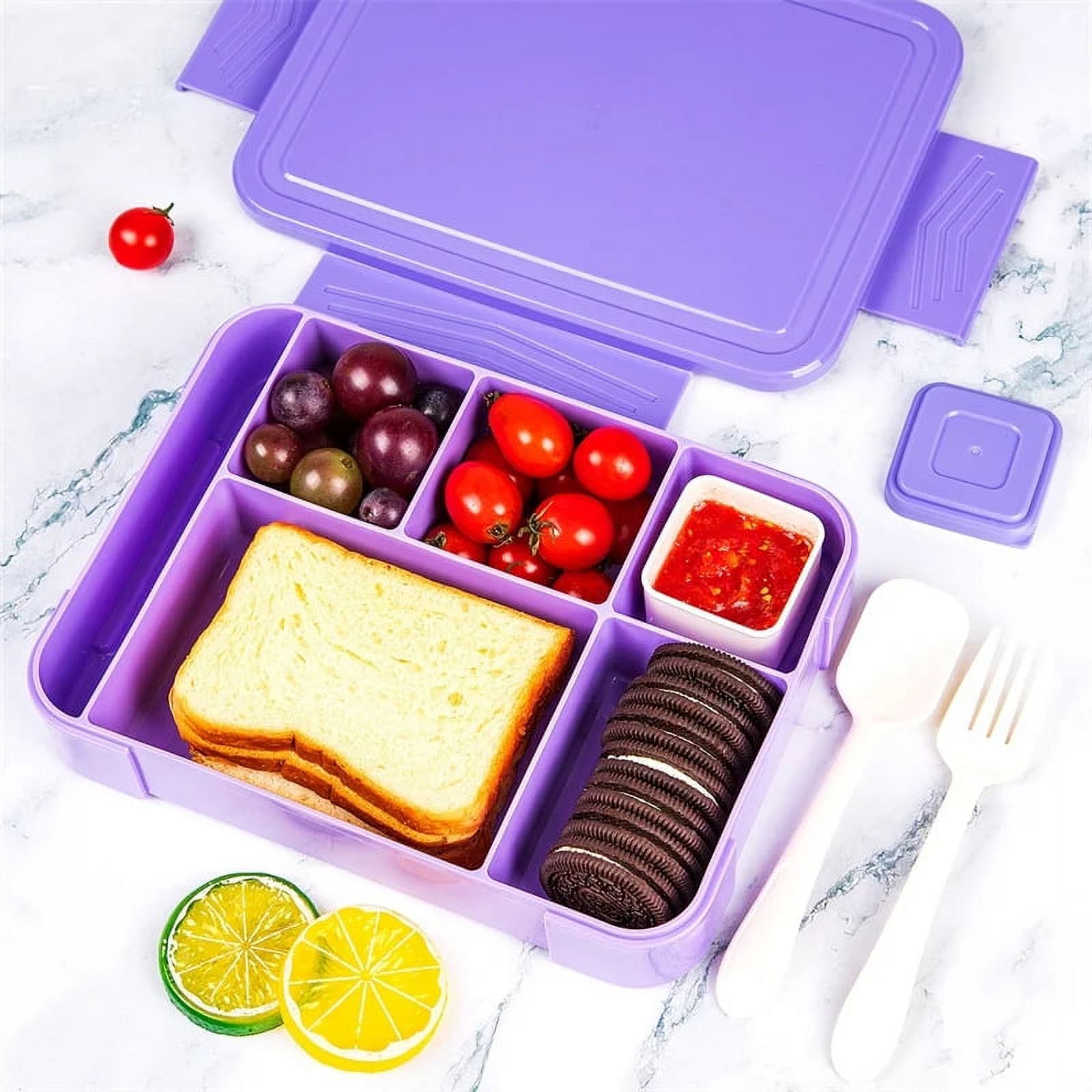 1330ML Lunch Box Adult Bento Boxes Food Containers with 6 Compartment ...