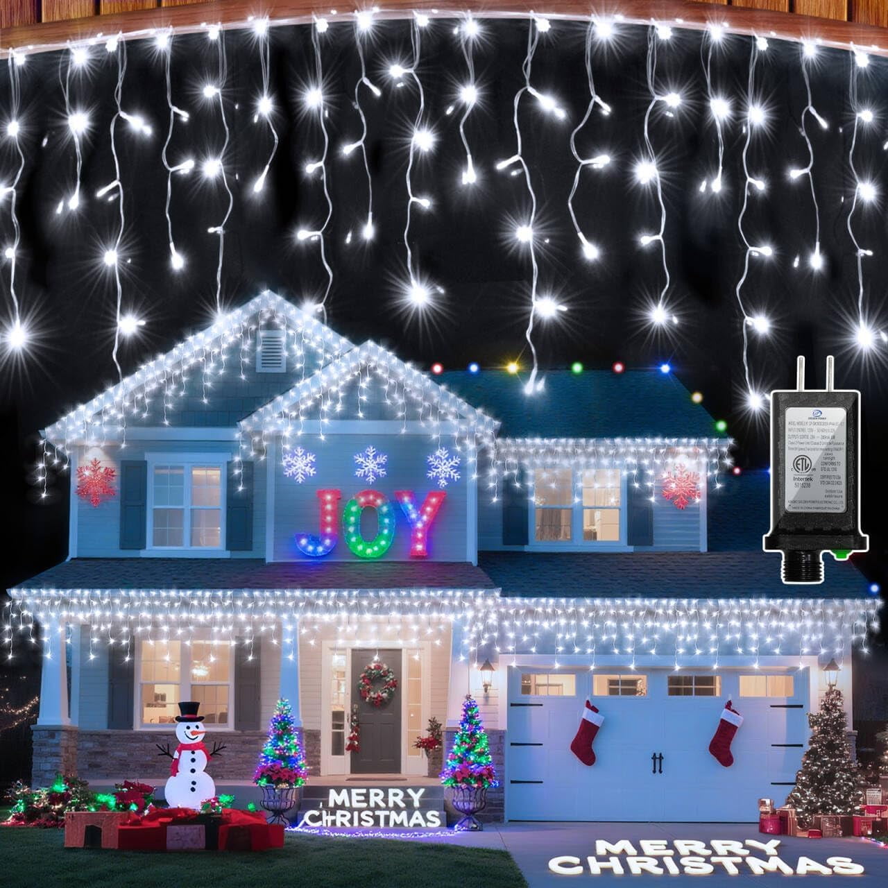 1332 LED Christmas Lights with 296 Drops,132ft 12 Modes Hanging ice ...