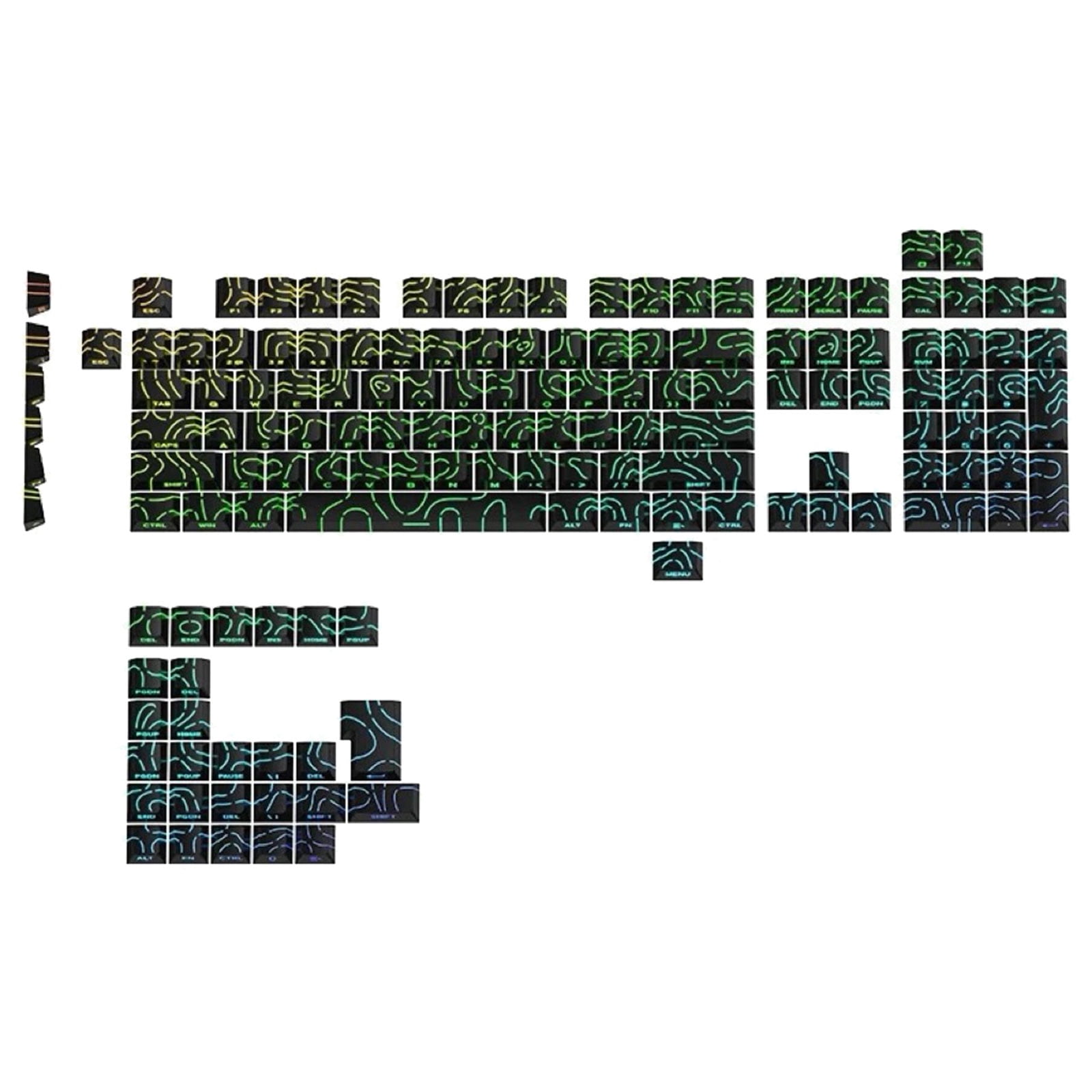 133Key Mechanical Keyboards Keycaps Contour4.0 Optimized Profile and ...
