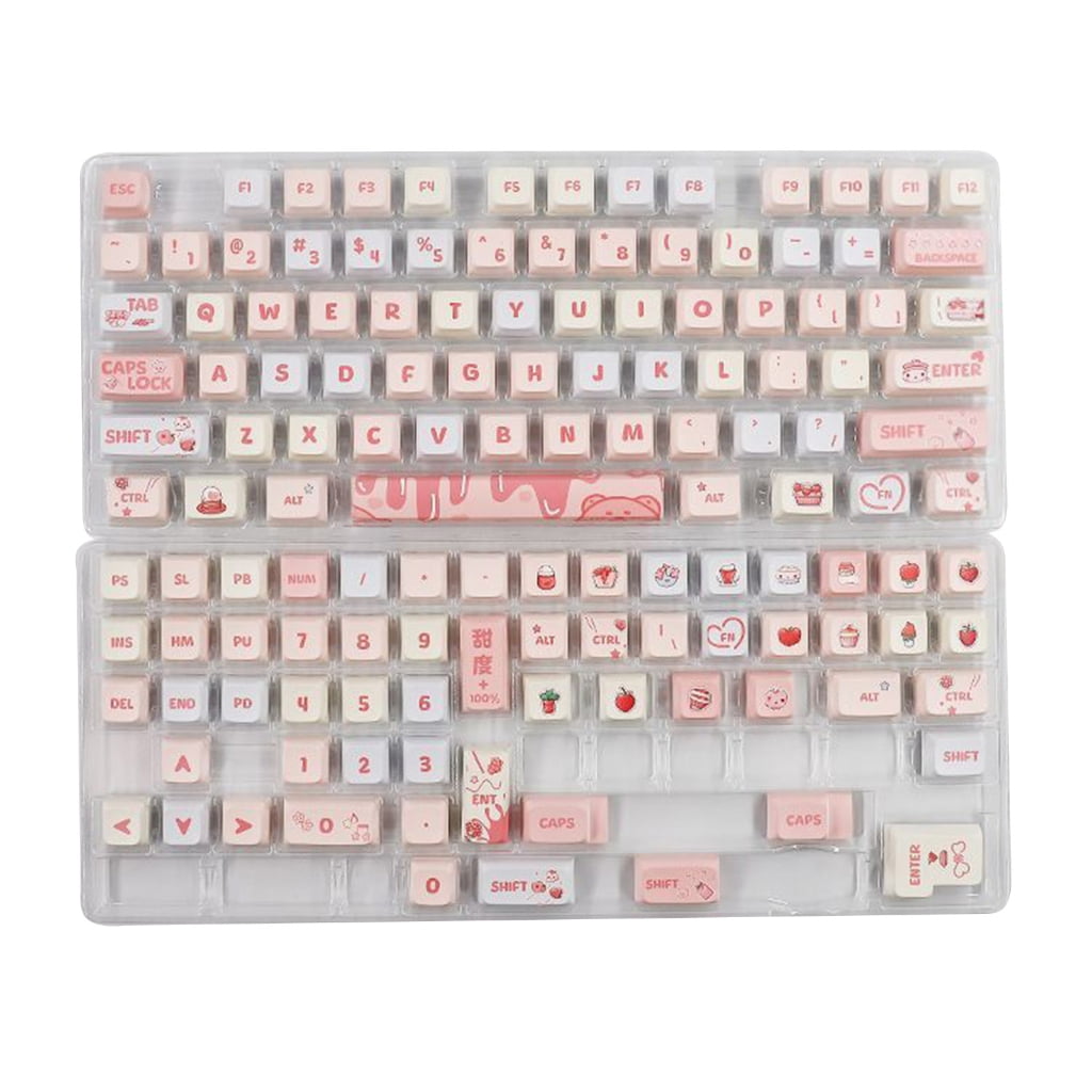 133Keys/Set XDA Profile Strawberry Theme Keycaps PBT DyeSublimation ...