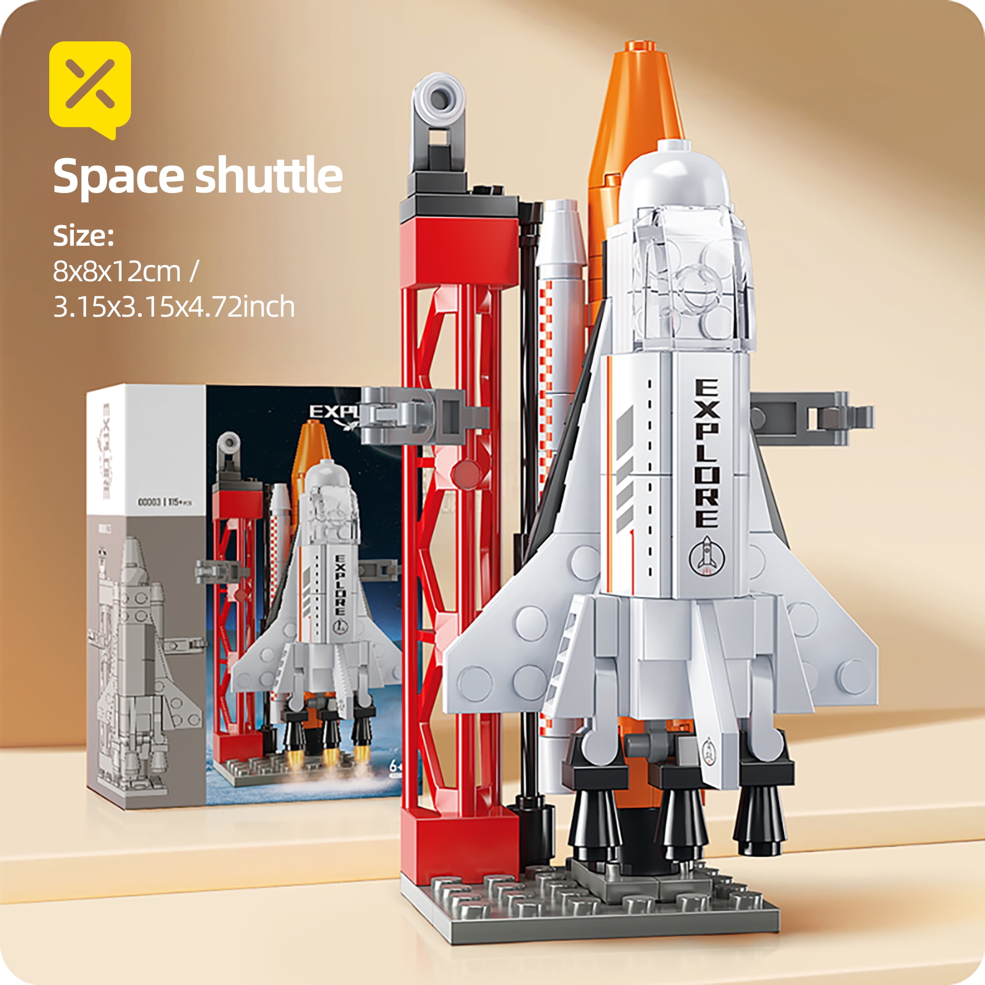 133PCS Aerospace Space Rocket Launch Center Base Puzzle Model Mini ...