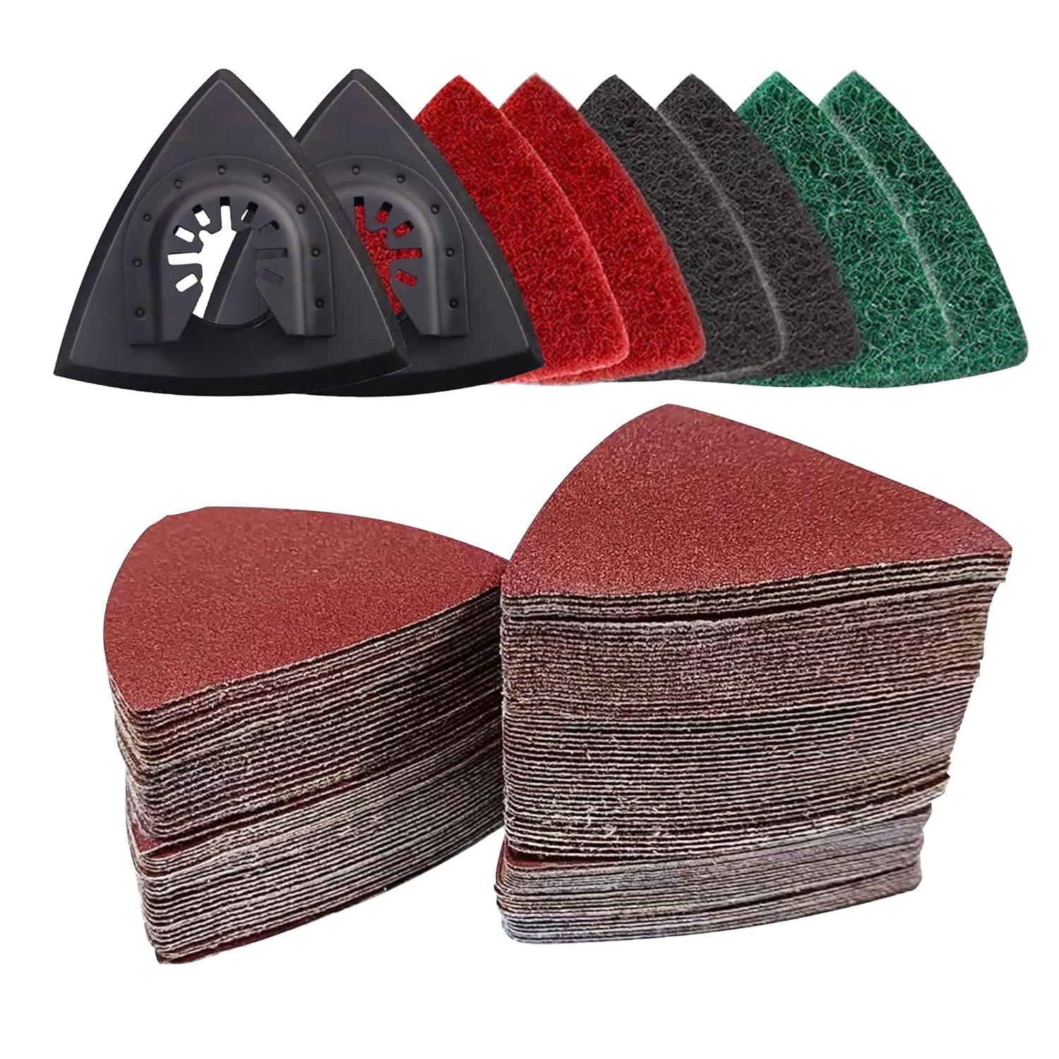 133PCS Oscillating Tool Sanding Pads Kit,125 Sandpaper, 2 Triangular ...