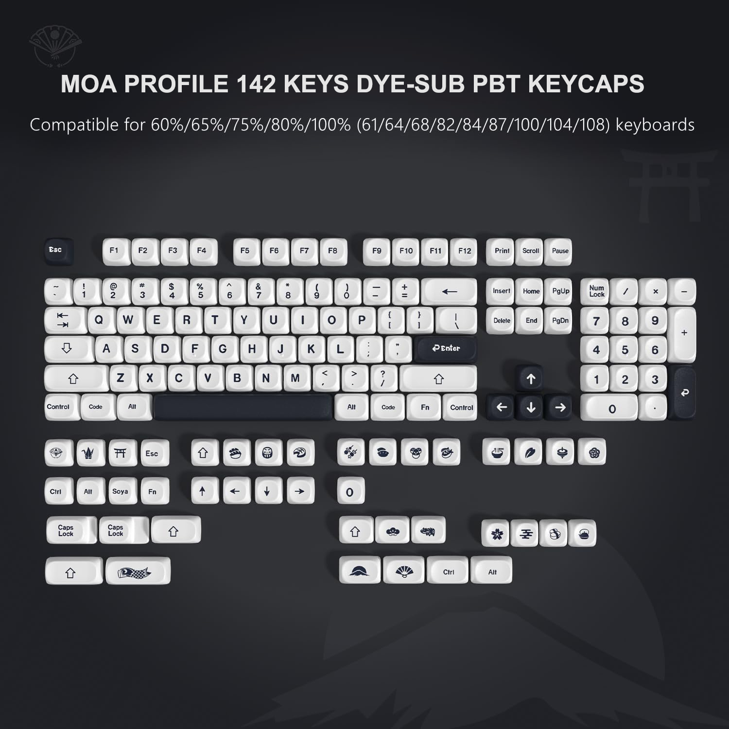 134 Keys MOA Profile Gradient Purple PBT Keycaps Customs Dye Sub Key ...