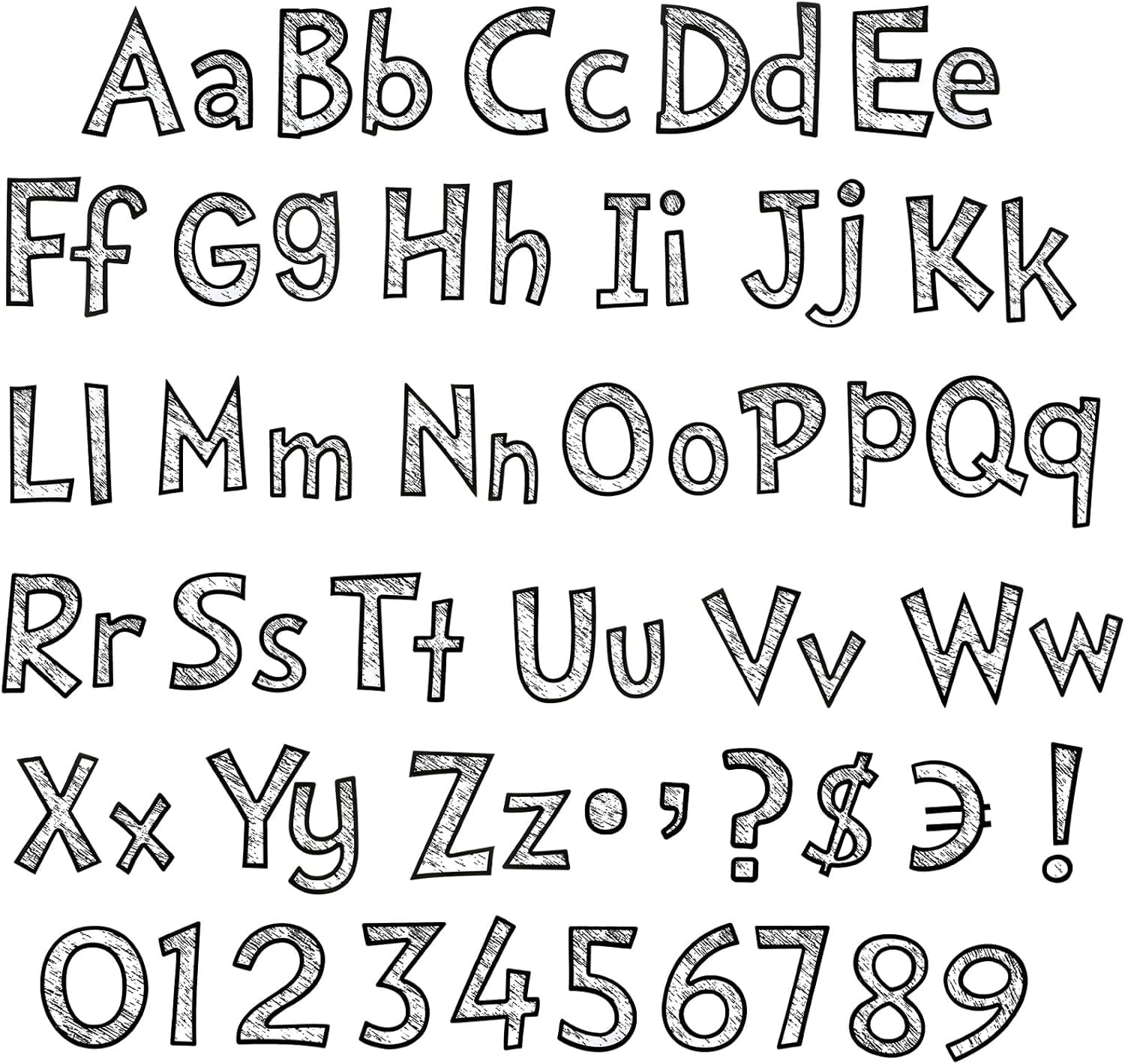 134 Pieces 5 Inch Bulletin Board Letters Alphabet Numbers Letters Combo ...