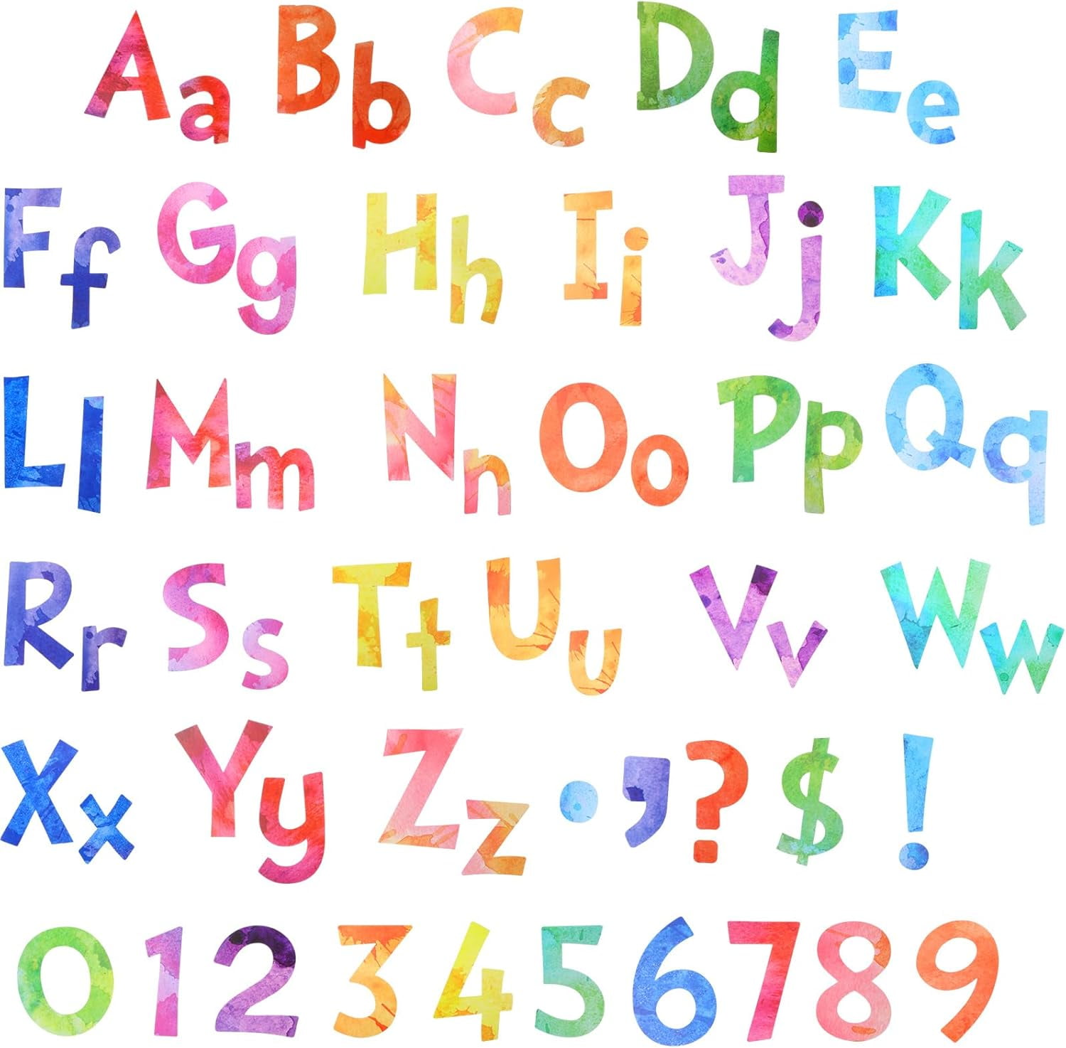 134 Pieces 5 Inch Bulletin Board Letters Alphabet Numbers Letters Combo ...
