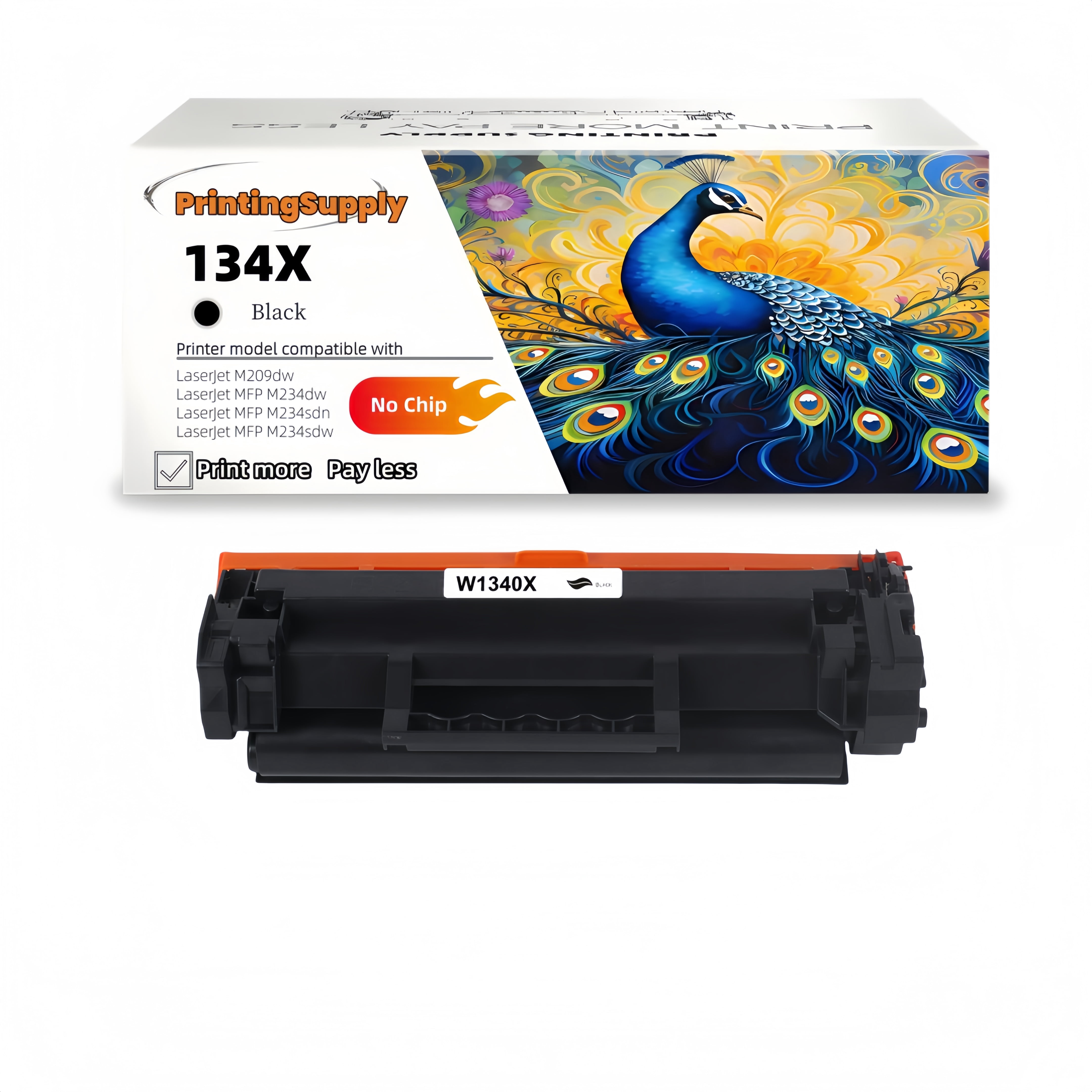 134X W1340X High Yield Black Toner Cartridge Compatible for HP 134A ...