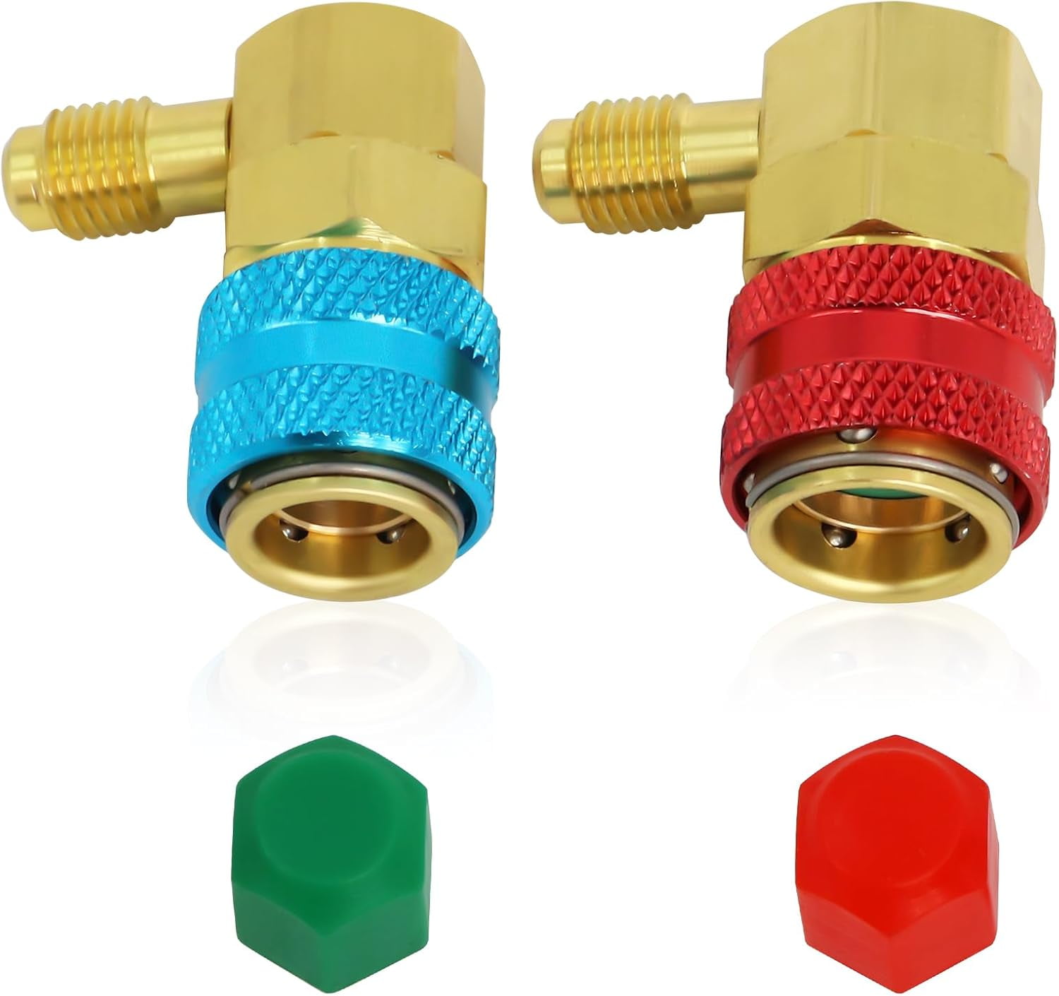 134a Quick Coupler, AC R134a Adapter Fittings Quick Connector, 1/4" SAE ...