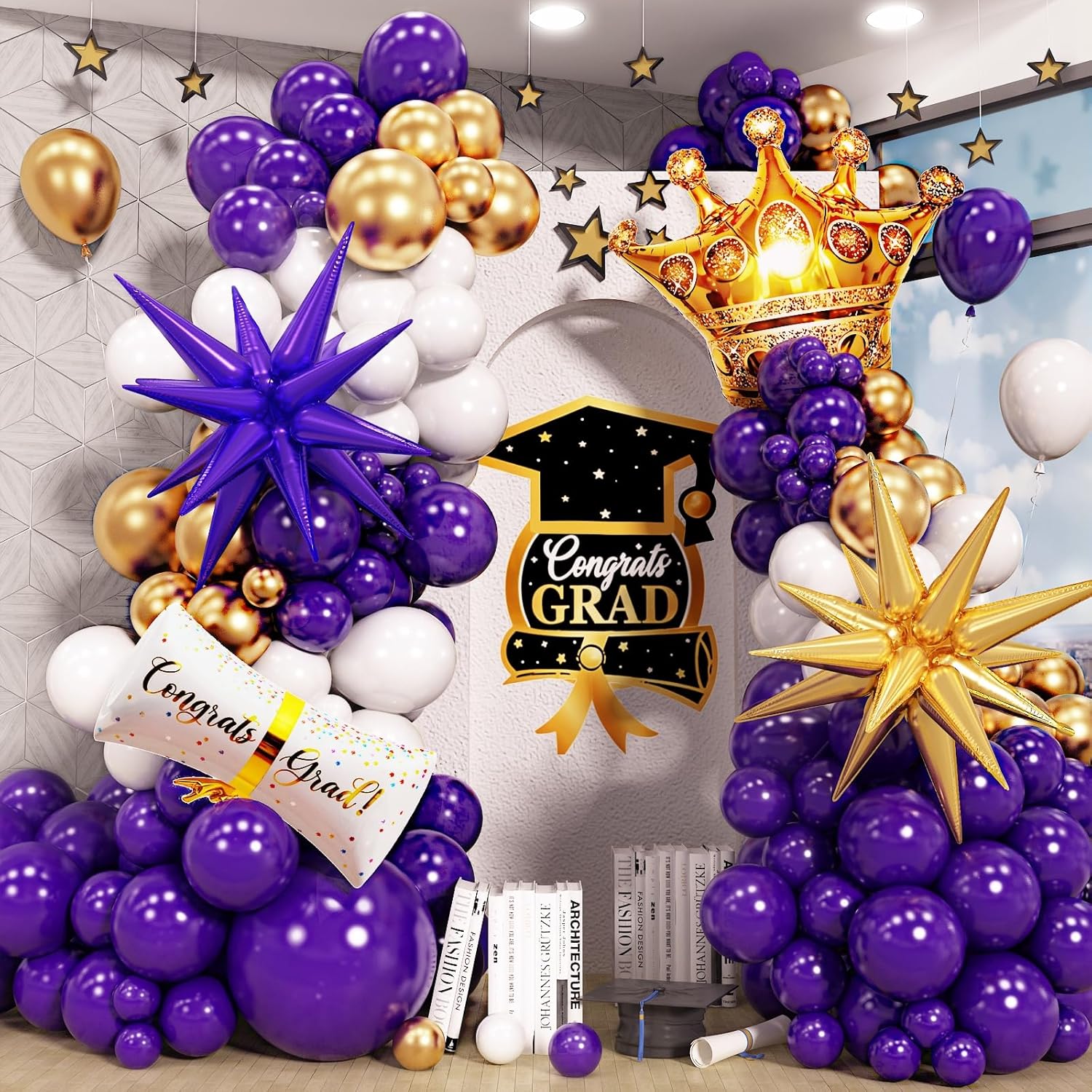 135 Pcs Graduation Balloons Arch Kit 2025 Congratulations Decorations ...