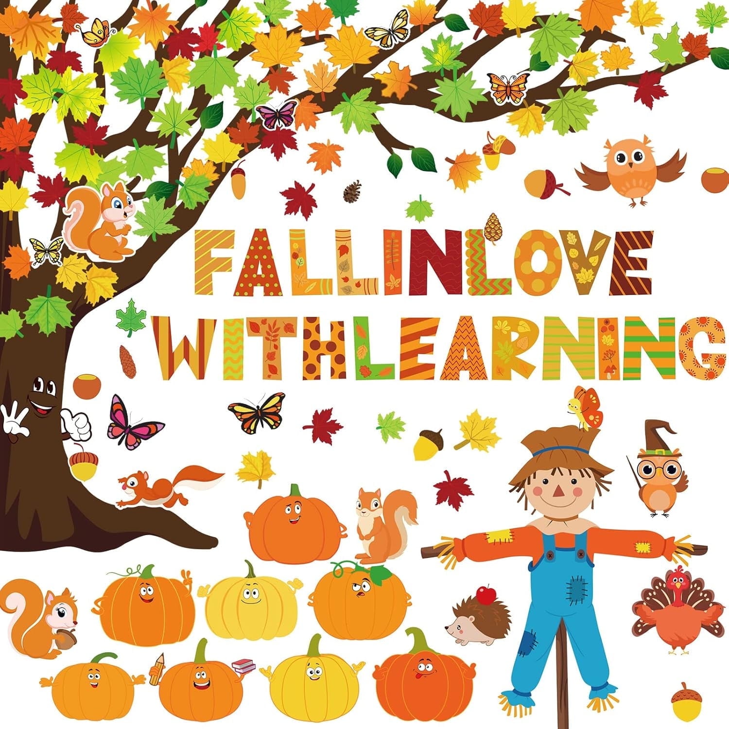 135 Pieces Fall Classroom Bulletin Board Decorations Autumn ...