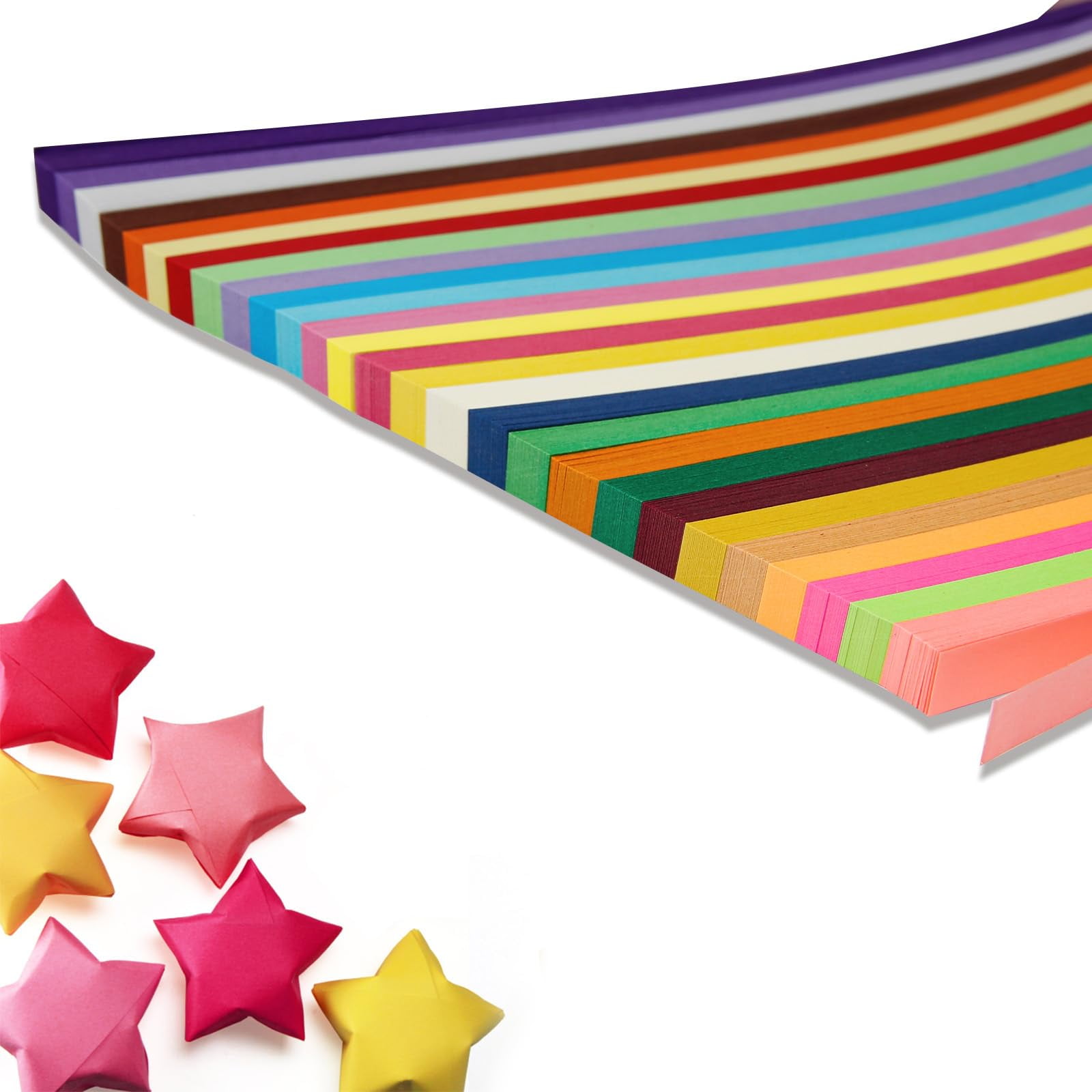 1350 Sheets Origami Star OIF8 Paper Strips,27 Assortment Color Folding ...